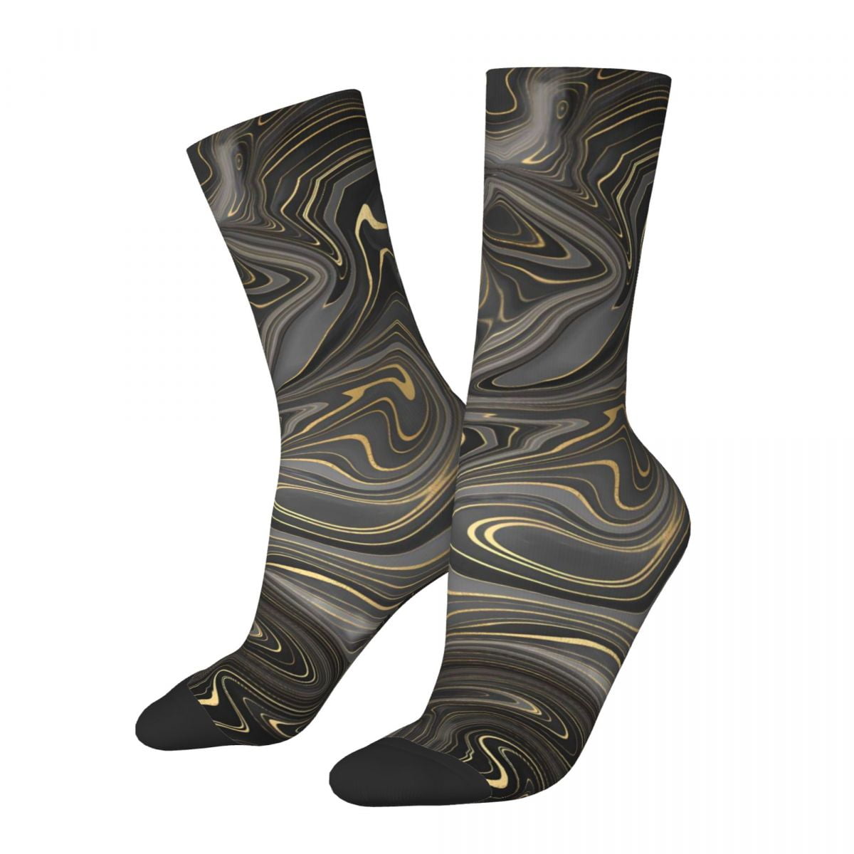 Gold Marble Socks Aqua And Metallic Trendy Stockings Ladies Soft ...