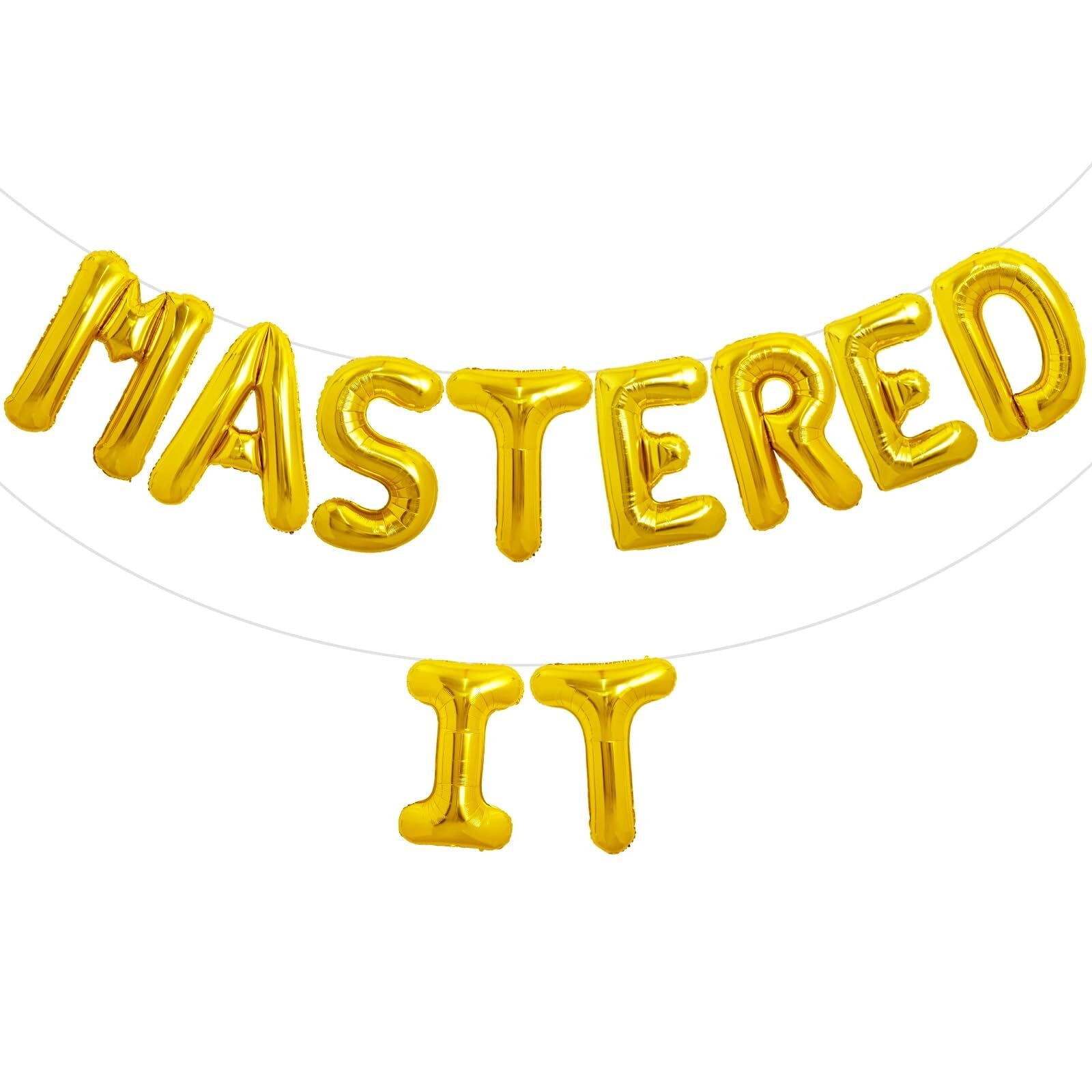 Gold Mastered It Graduation Balloon Banner 2025 Master's Graduation ...