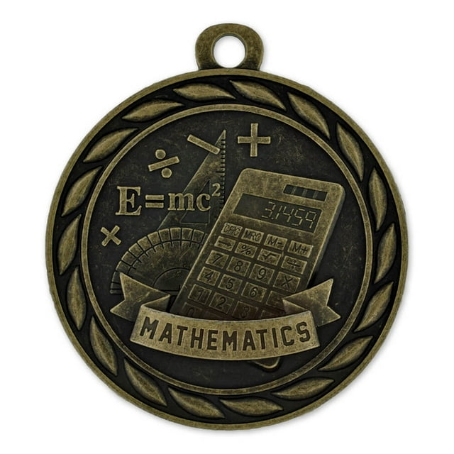 Gold Mathematics Single and Bulk School Medals - Walmart Business Supplies