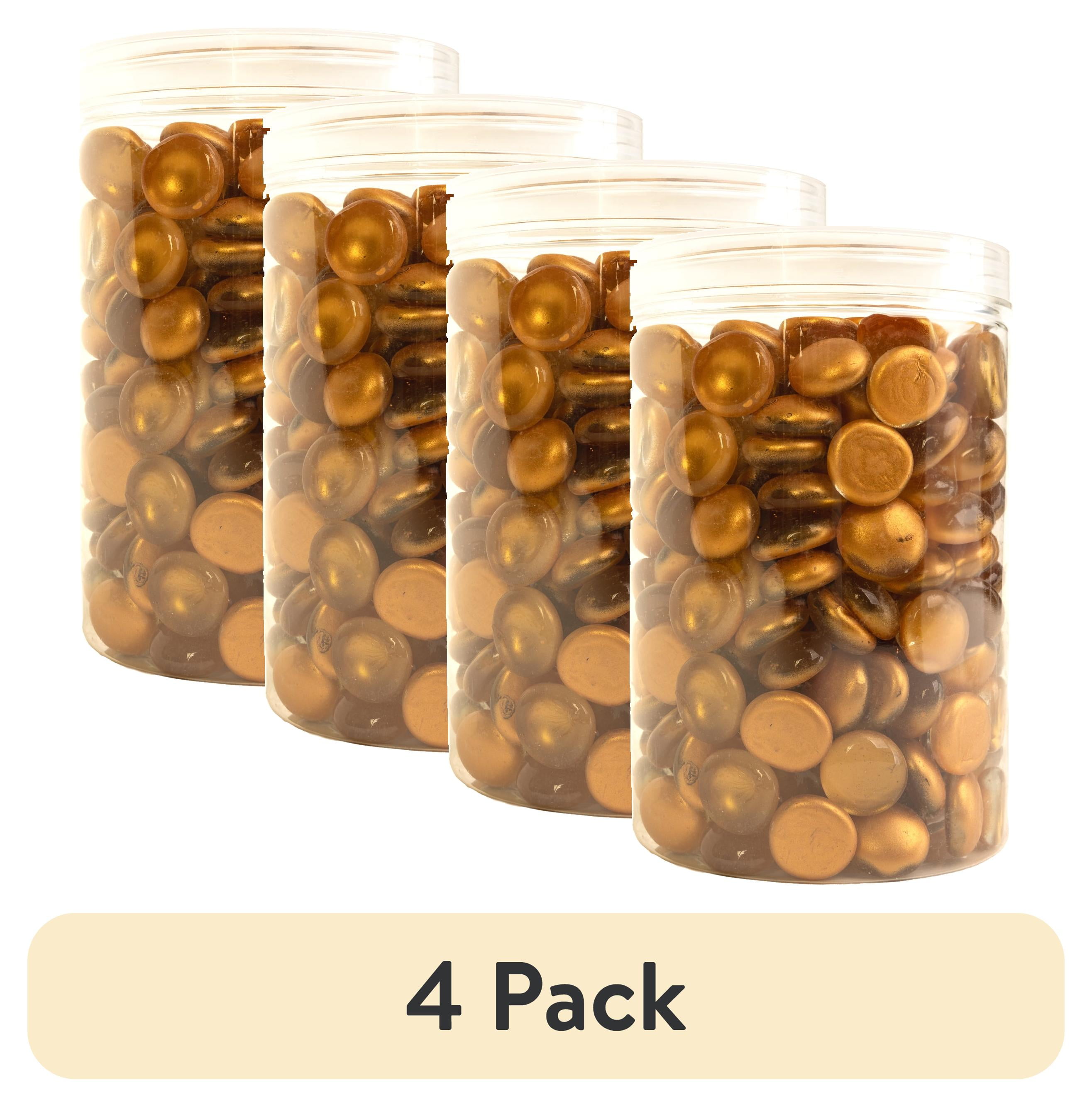 (4 pack) Gold Matte Metal Glass Gems 48 oz. - Walmart.com