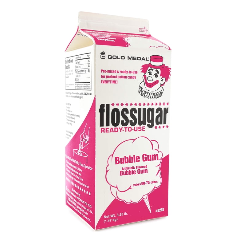 Gold Medal 3208 Bubble Gum Flossugar, Lb Carton, 56% OFF