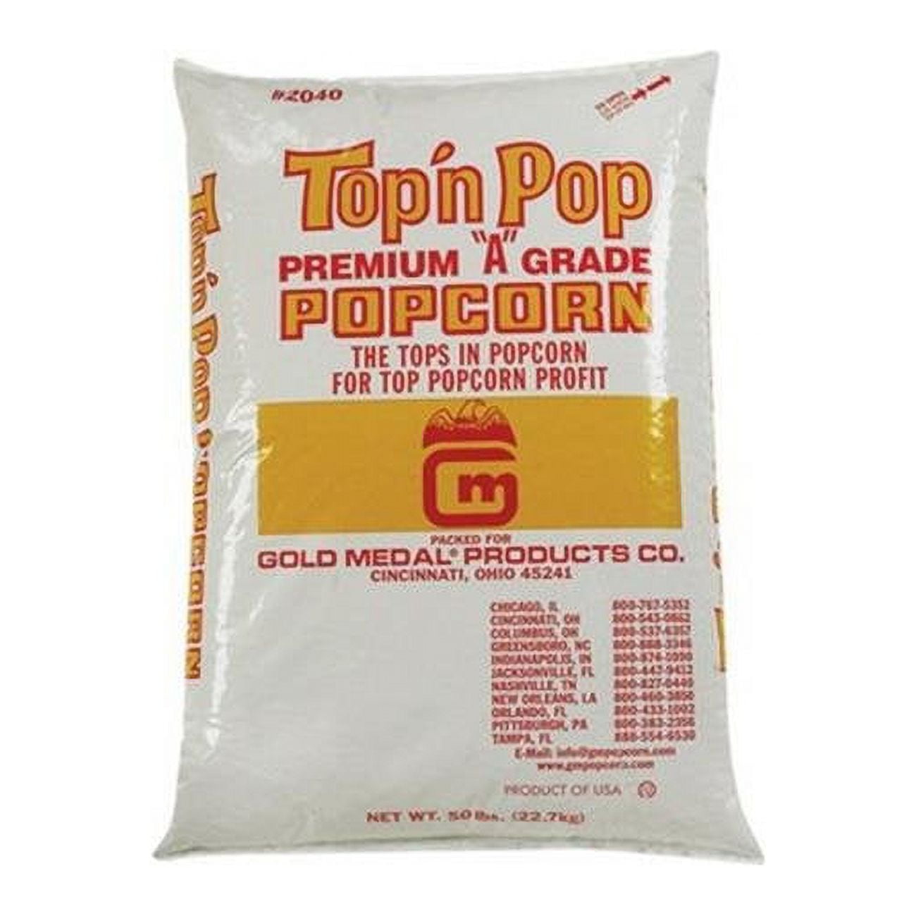 Gold Medal Top N Pop Original Popcorn, 50 lb Bagged - Walmart.com