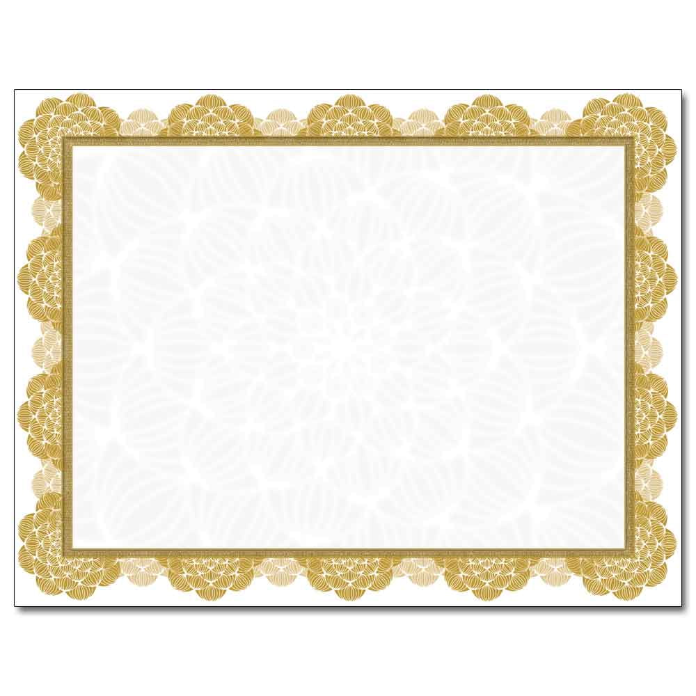 Gold Medallion Laser & Inkjet Certificate Border Paper, 25 Sheets ...