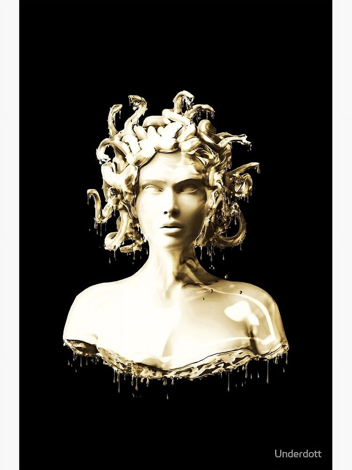Gold Medusa Modern Art Decor Unframe - Walmart.com