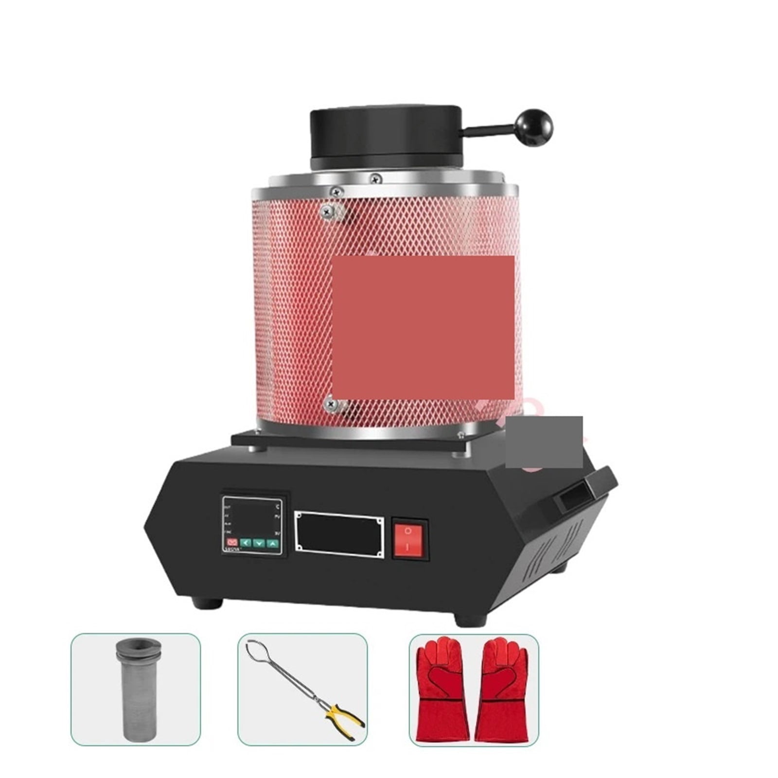 Gold Melting Furnace, 1500W Graphite Crucible For Gold Silver Copper ...