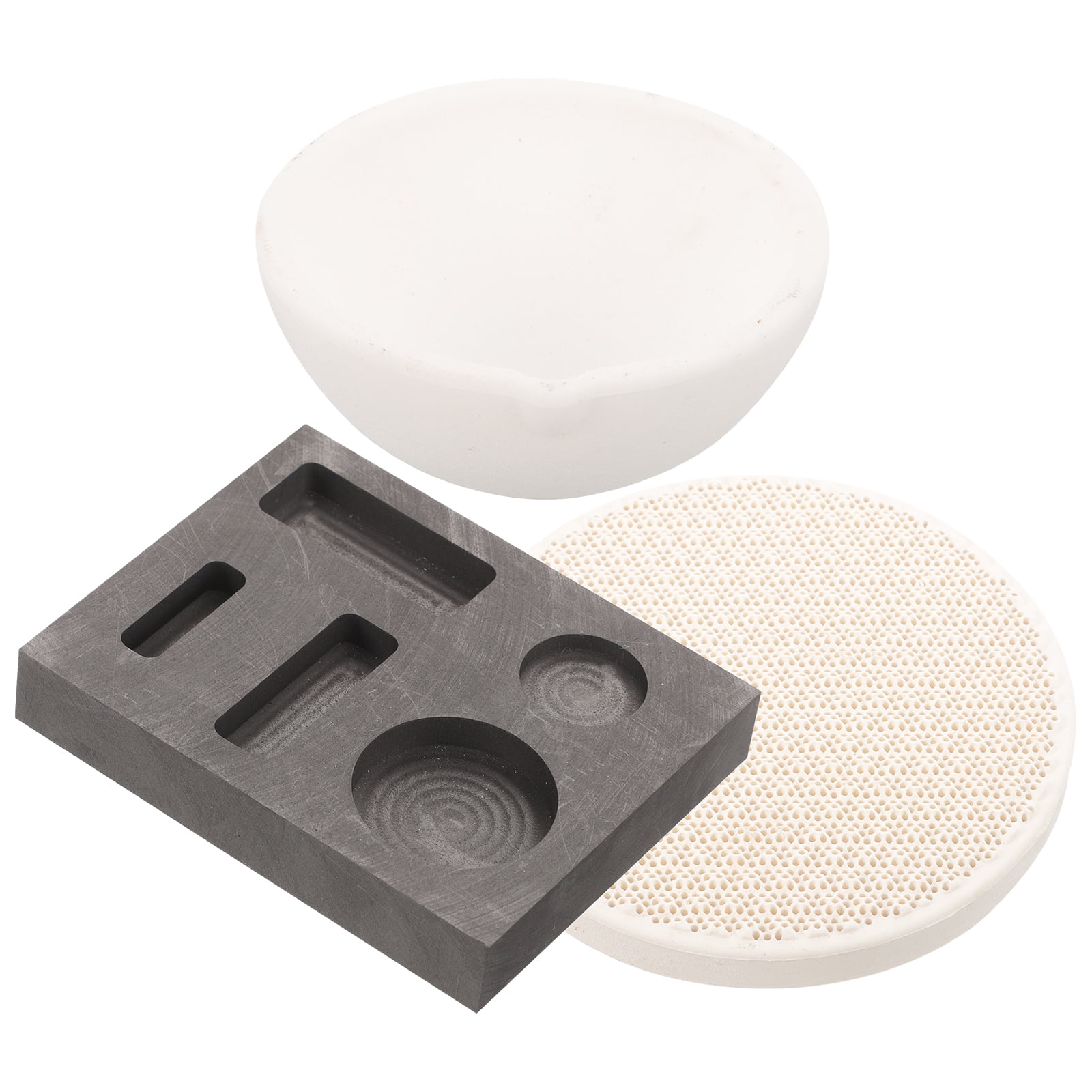 WHAMVOX Graphite Crucibles Set for DIY Melting Casting Kit with ...