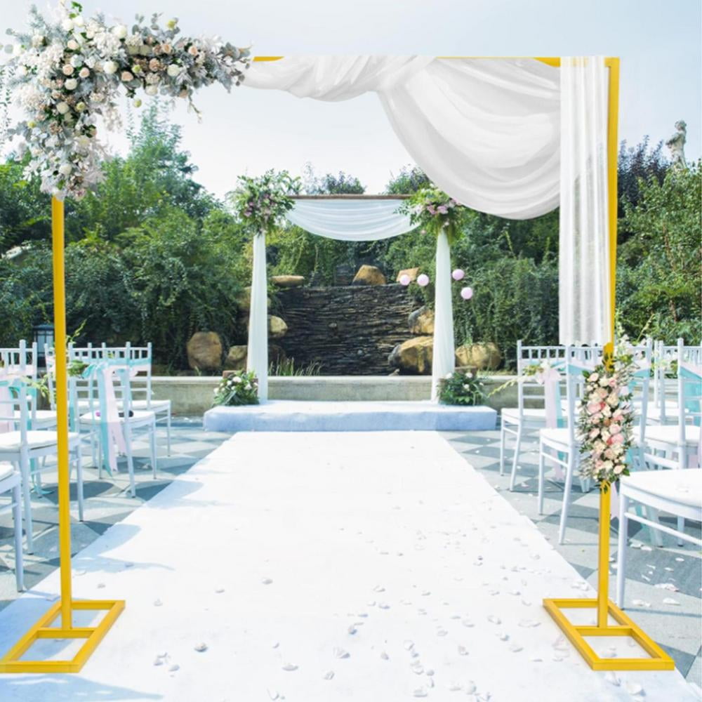 Gold Metal Arch Stand, 10x10ft Square Arch Metal Backdrop Stand ...