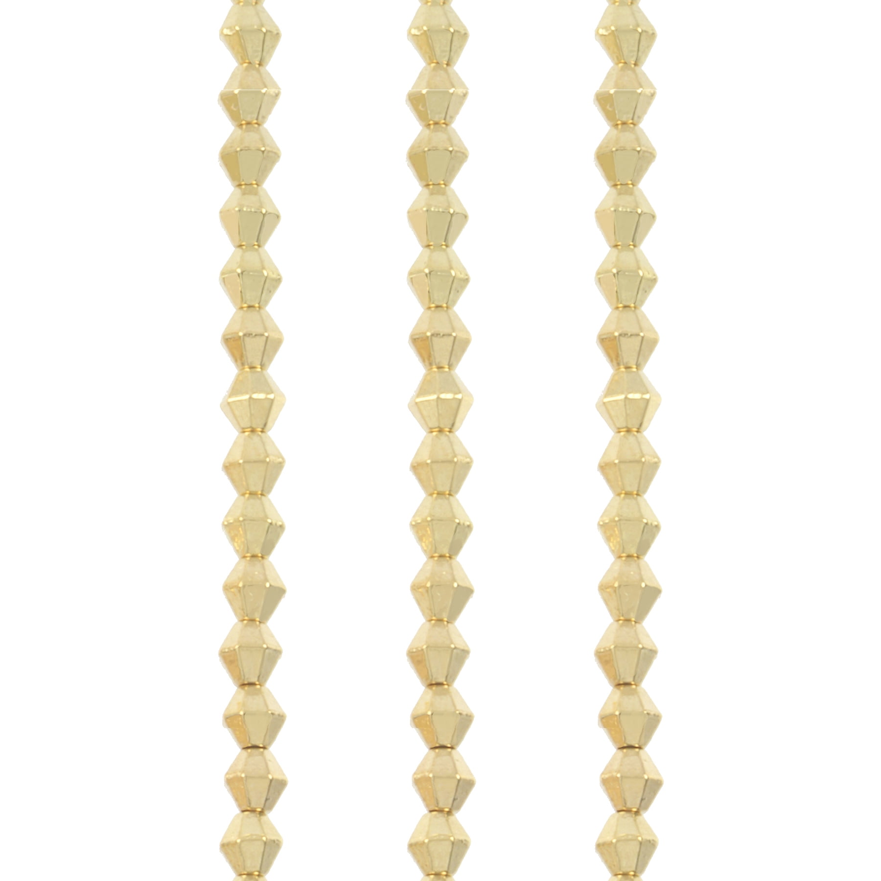 Gold Metal Faceted Bicone Beads - 4mm by Bead Landing™ - Walmart.com
