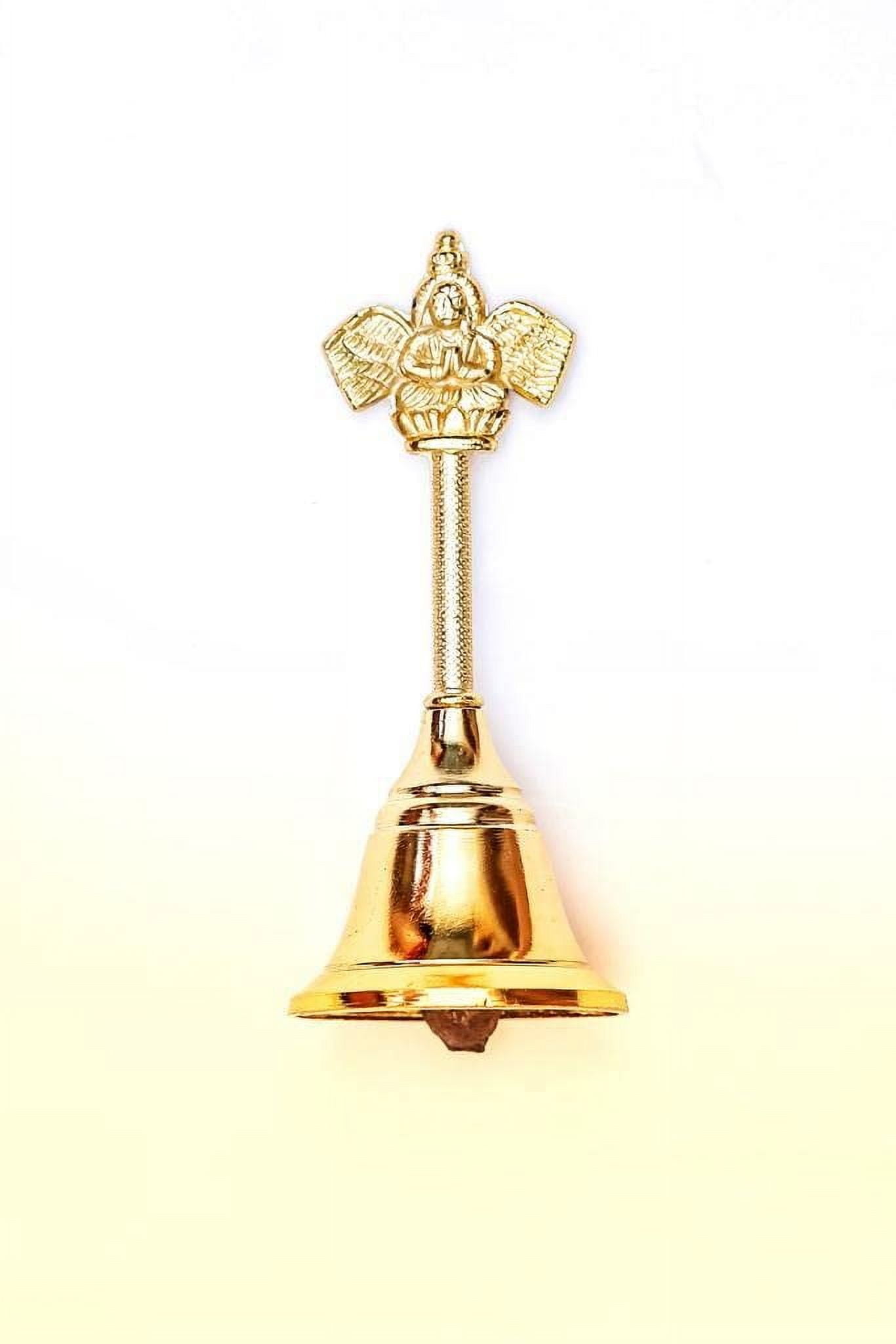 Gold Metal Garuda Ghanti For Pooja 4.5 inch - Walmart.com