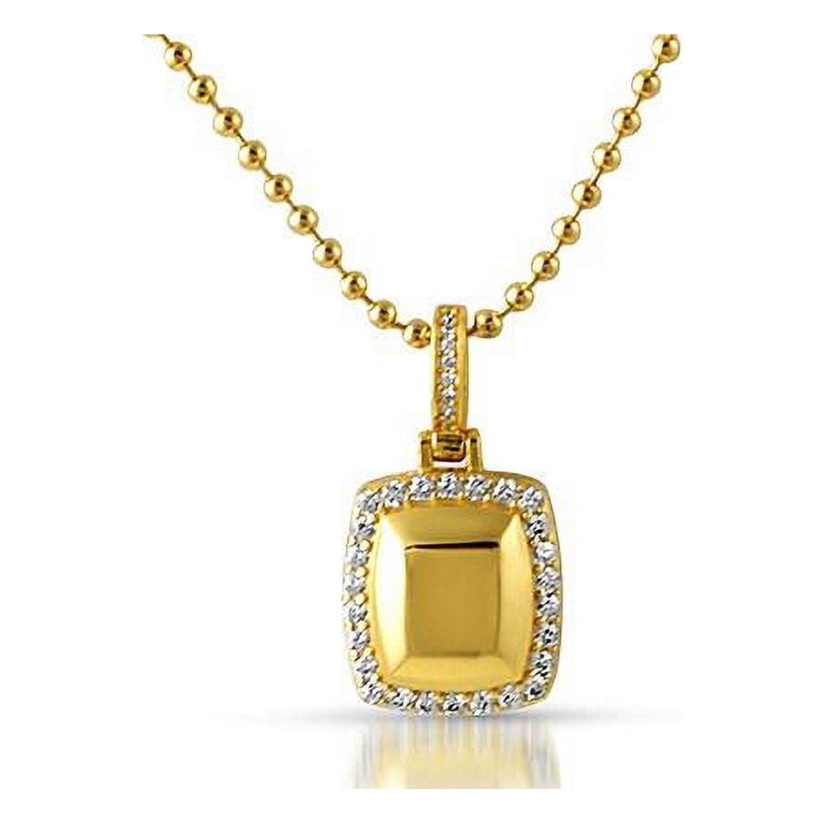 Gold Metal Gem Style CZ Hip Hop Pendant - Walmart.com