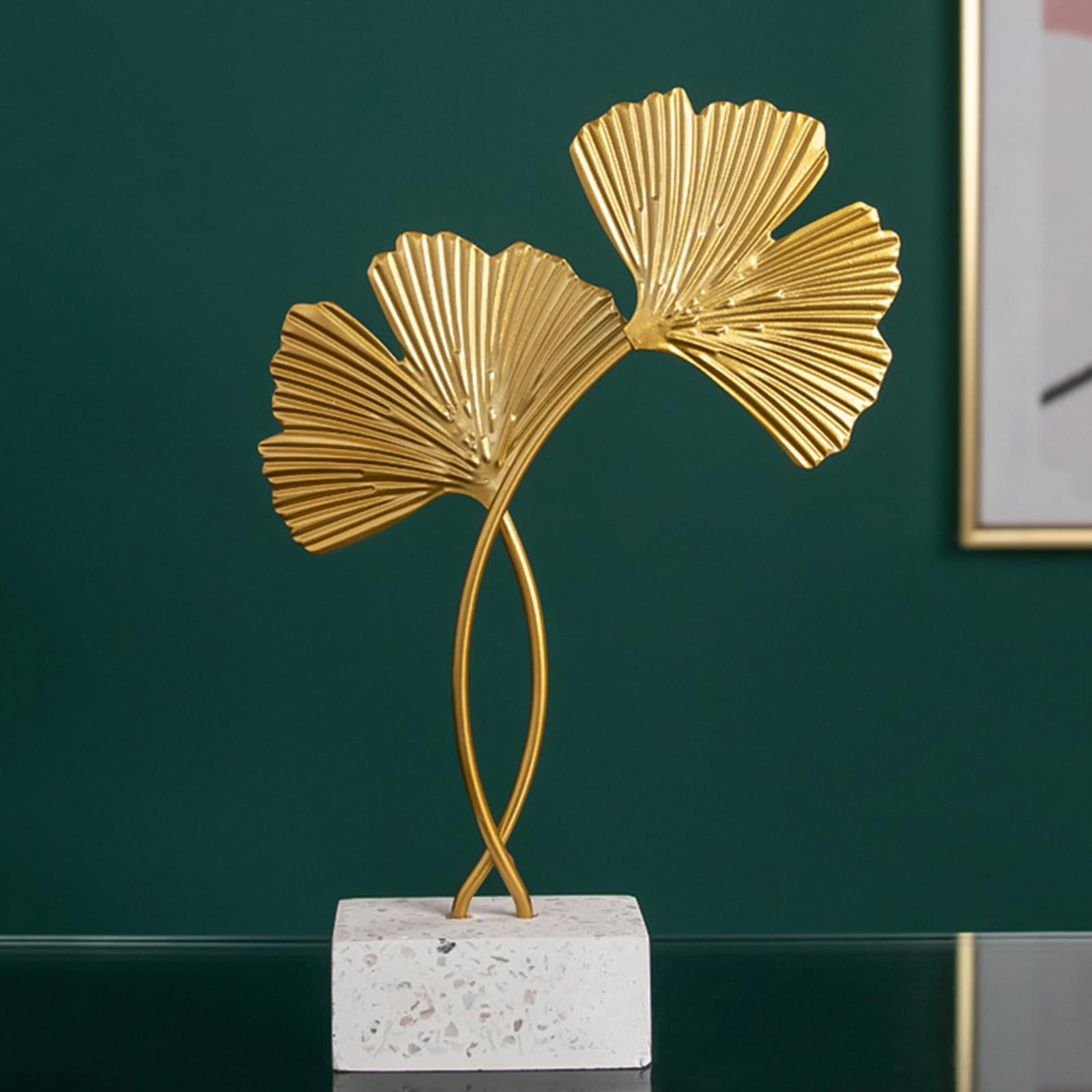 Gold Metal Leaf Decor - Ginkgo Leaf Crafts - Ginkgo Leaves Sculpture ...