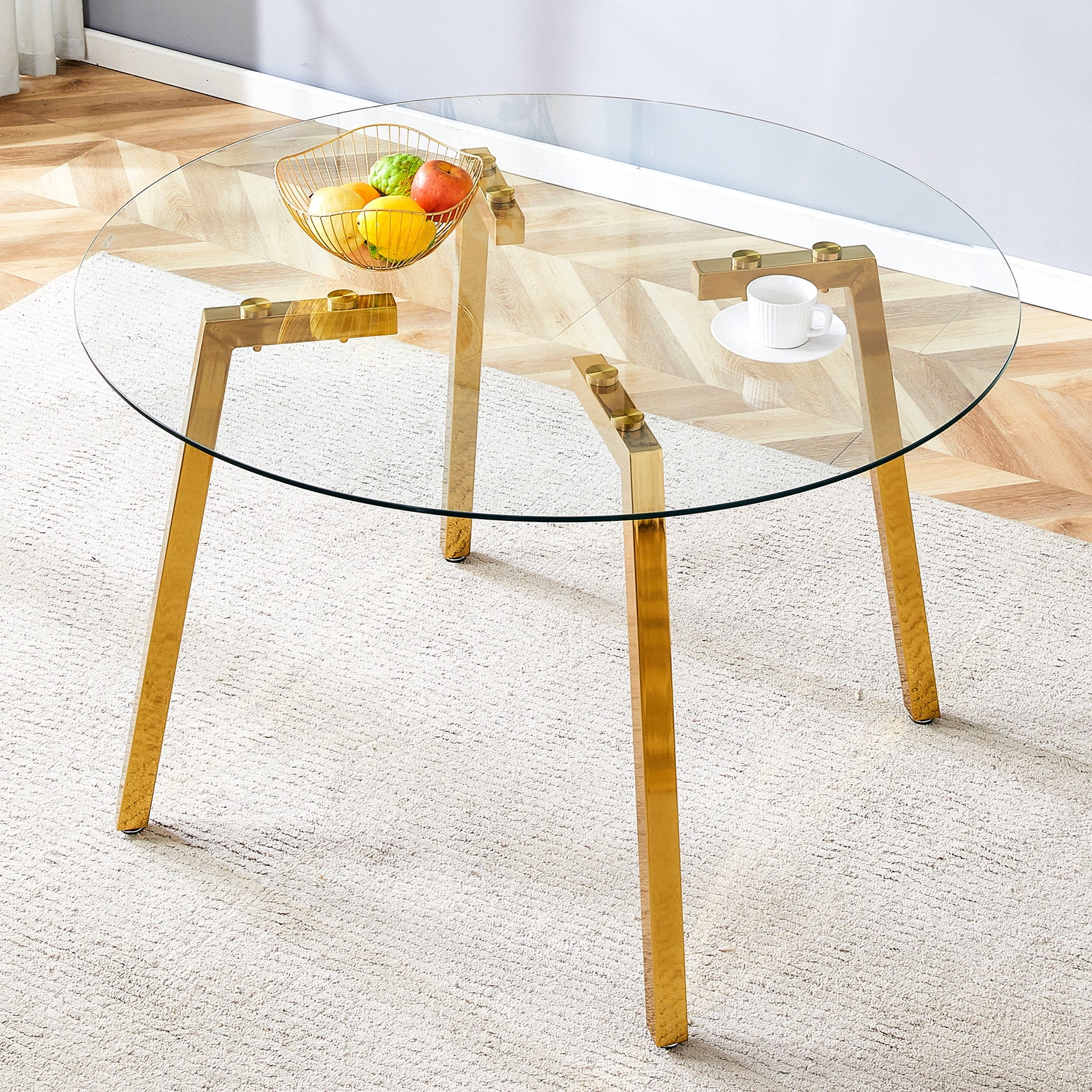 Gold Metal Legged Table with Modern Design - Fits Well in Minimalist ...