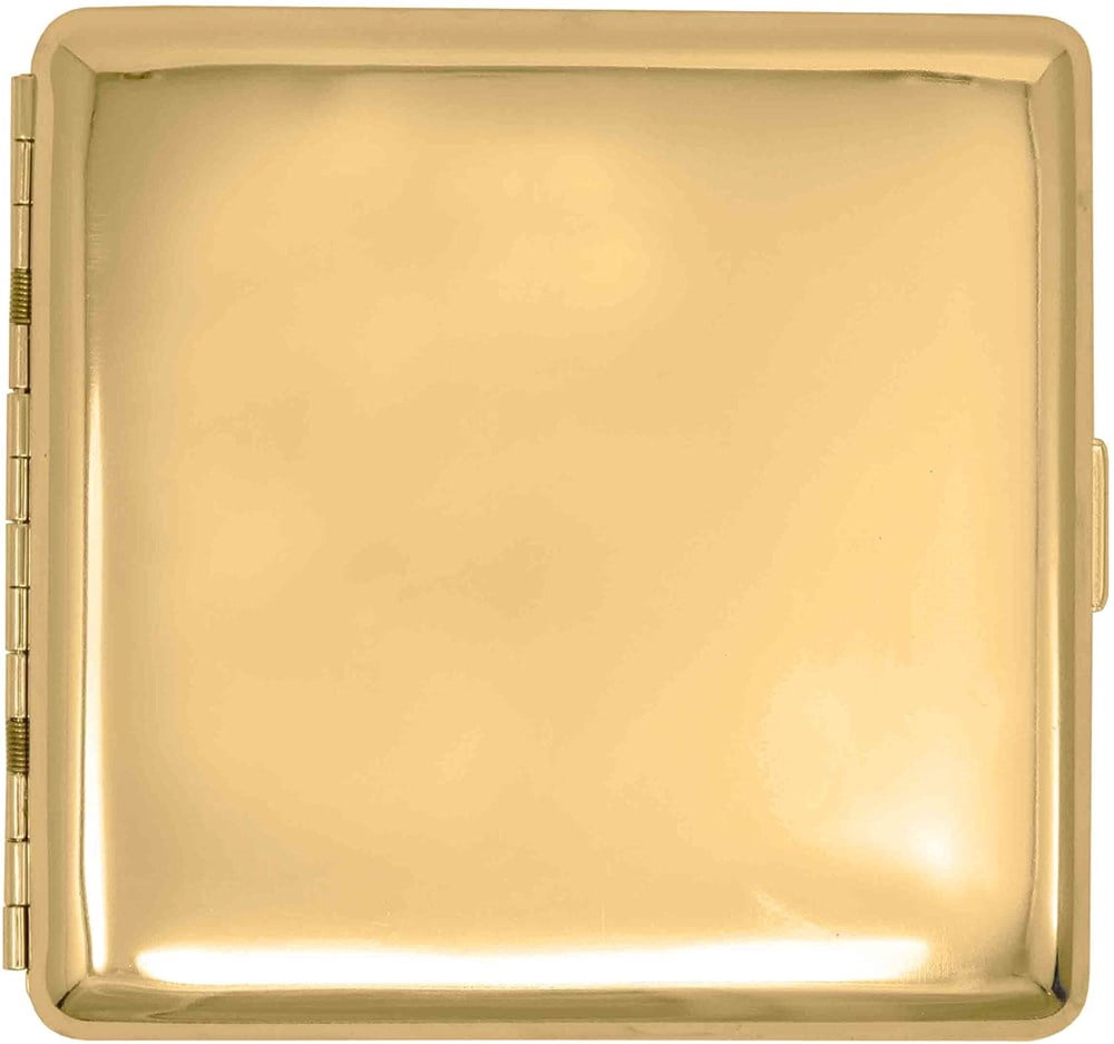 Gold Metal-Plated Cigarette Case & Stash Box (Full Pack - King Size ...