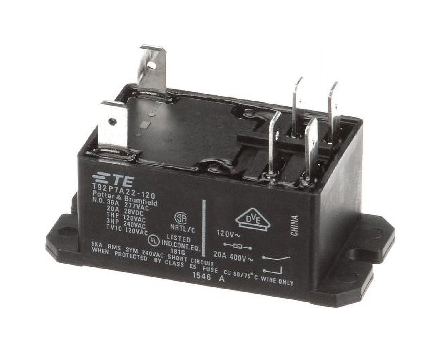 Gold Metal Products 48590 Relay, Dual Pole Single Throw, 120VAC ...