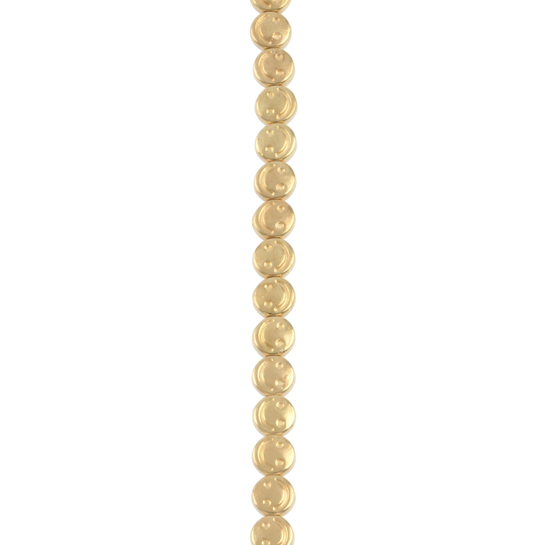 Gold Metal Smiley Face Coin Beads - 5.5mm by Bead Landing™ - Walmart.com