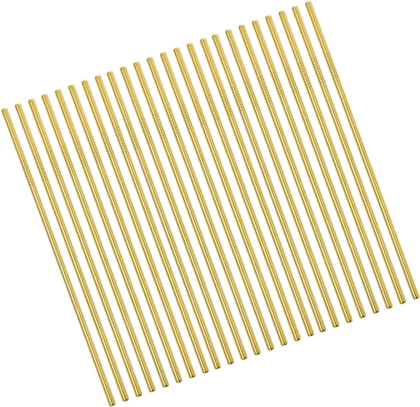 Gold Metal Straws 100Pcs.215x6mm Stainless Steel Gold Straws in Bulk ...