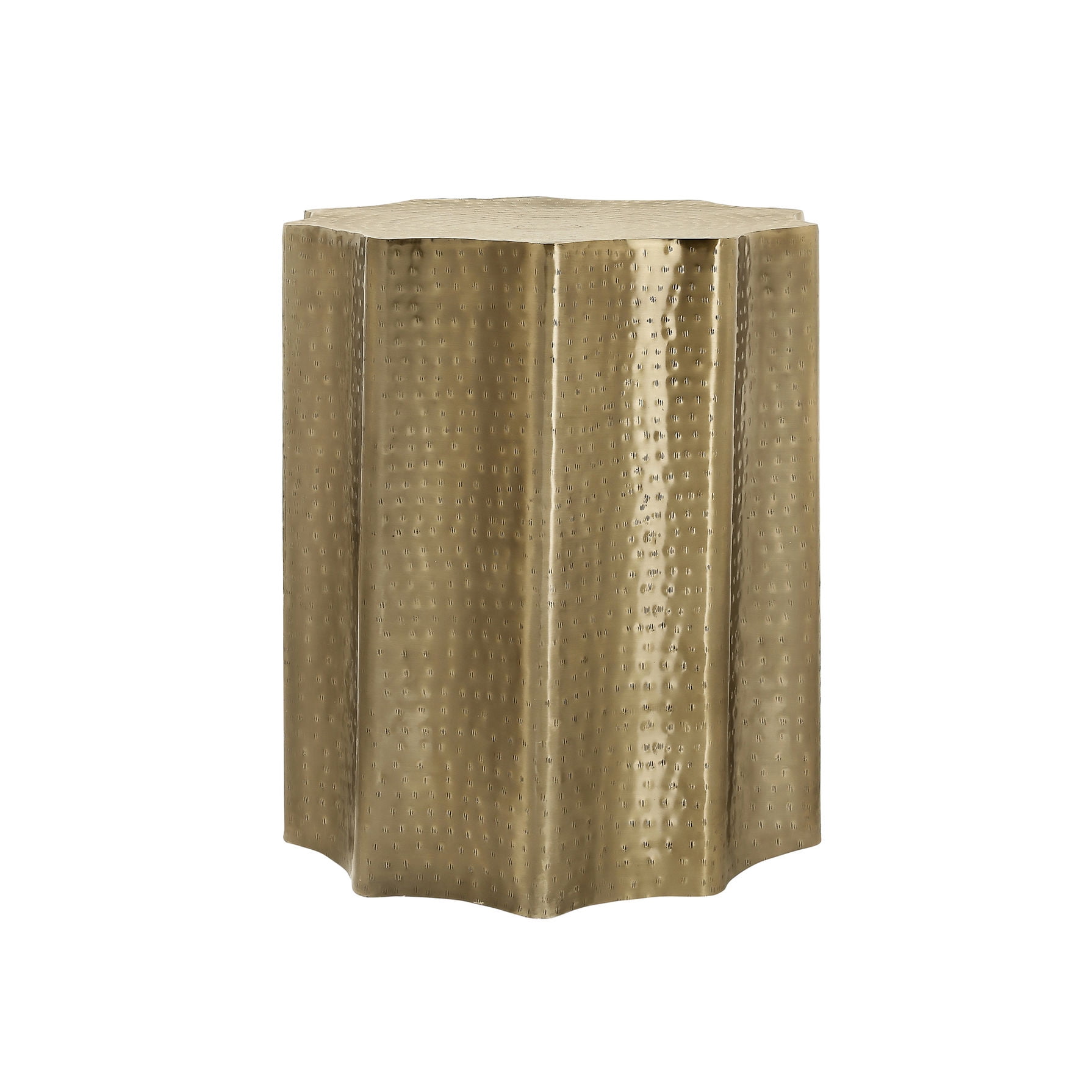 Gold Metal Table with Scalloped Design | Suitable for Living Room, No ...