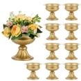 "Gold Metal Decorative Vases for Home & Table Centerpieces, Small 6.5 ...