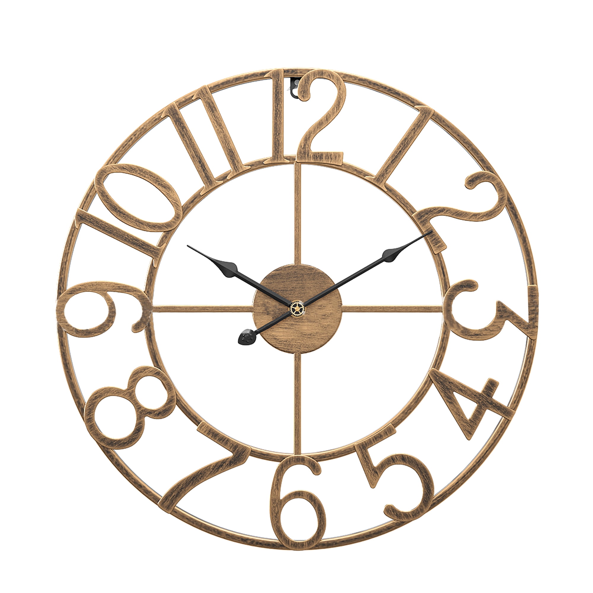 Wall Clock, 16" Silent Non-Ticking, Battery Operated, Oversized ...