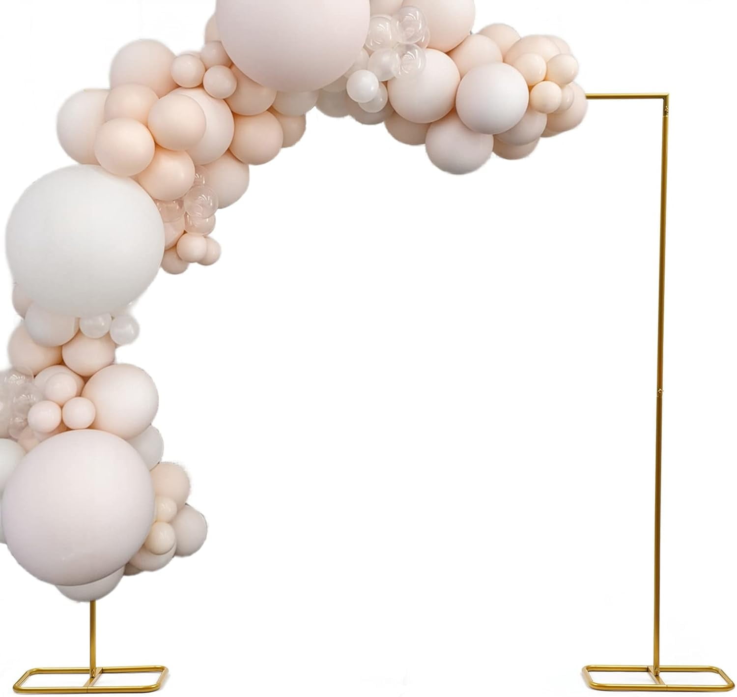 Gold Metal Wedding Arch, 6.88Ft Square Backdrop Frame Garden Wedding ...