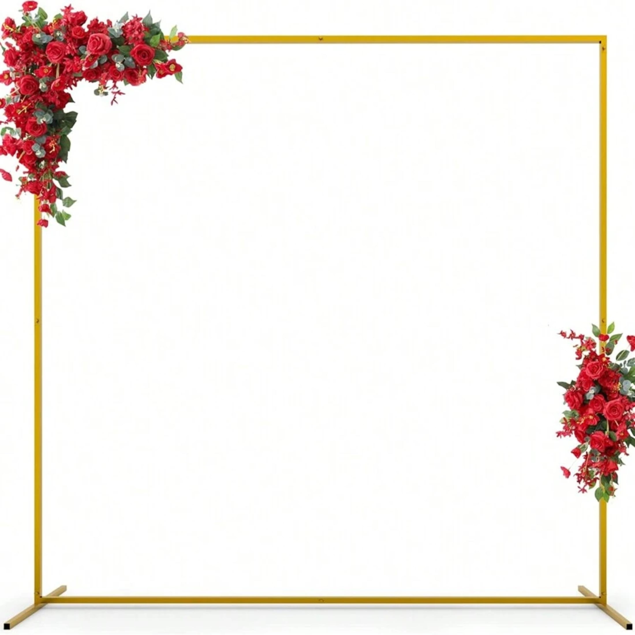 Gold Metal Wedding Backdrop Frame, Square - Shaped, Floral - Ready, for ...