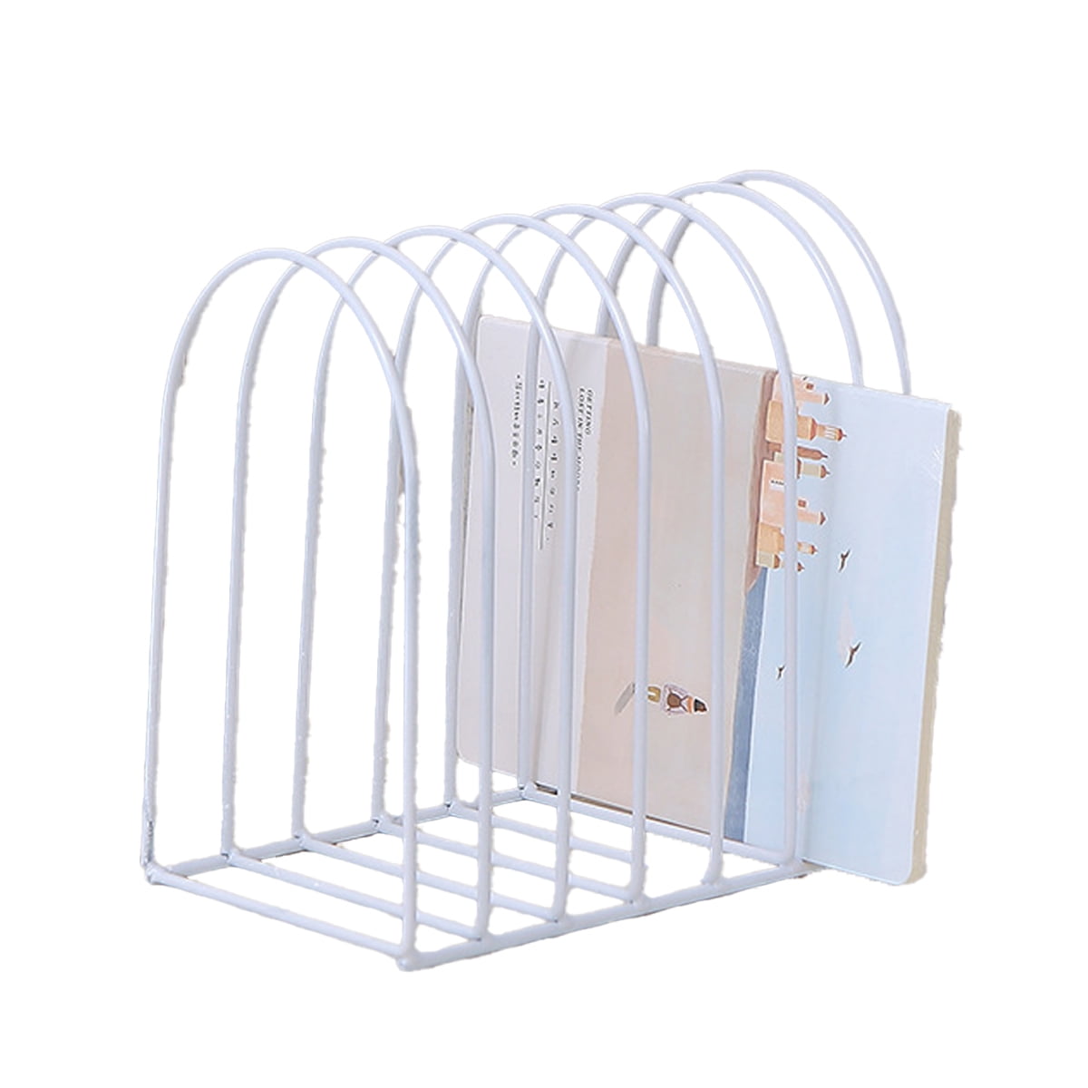 Gold Metal Wire File Folder Organizer Rack Vertical File Organizer For ...