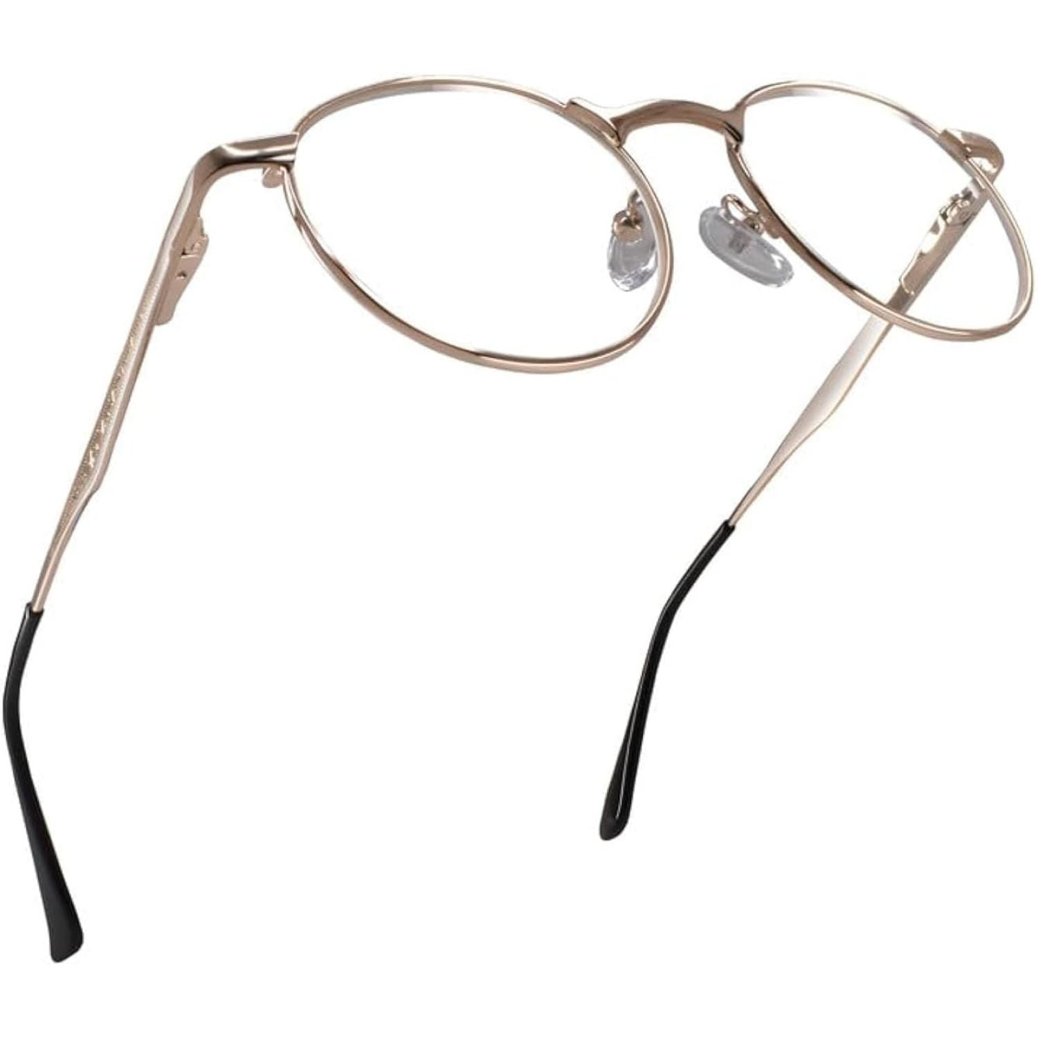 Gold Metal Wire Rimmed Round Reading Glasses Men & Women with Vintage ...
