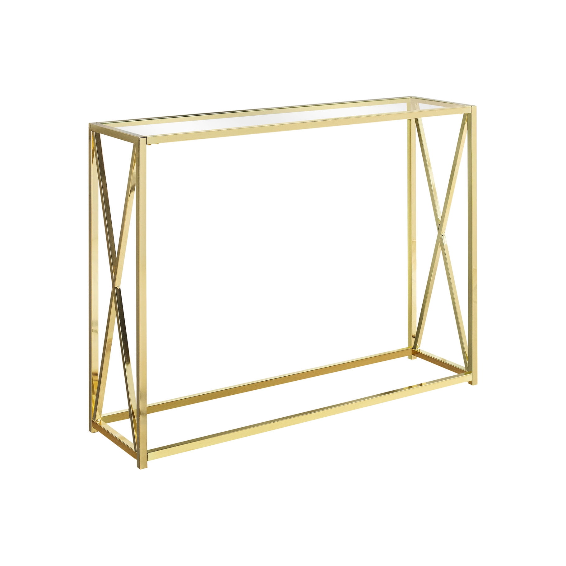 Gold Metal and Glass Combination - Entryway Table for Impressive First ...