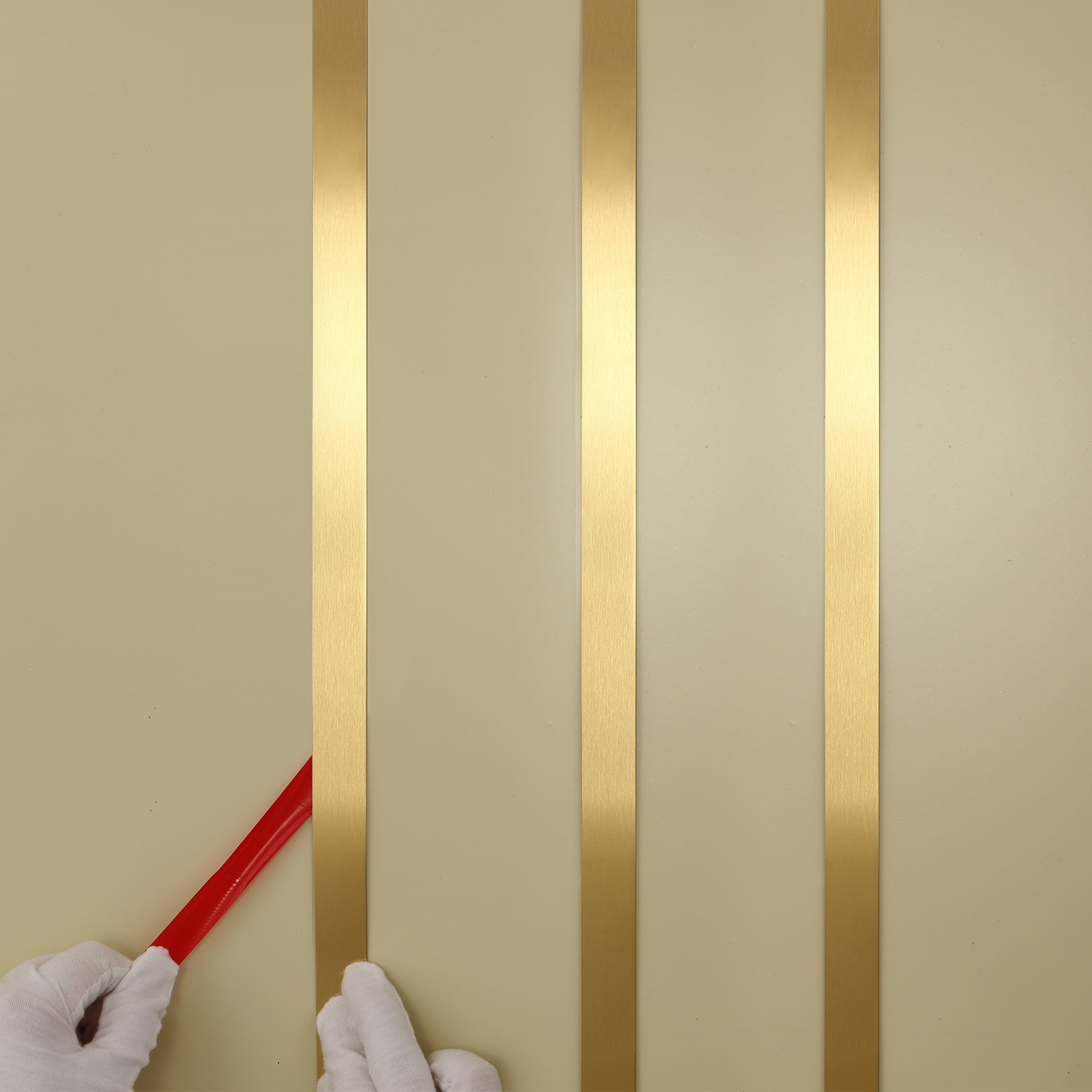 Gold Metalized Brushed Finish Molding Trim, Peel and Stick Strip for ...