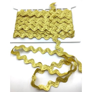 GOLD STARGLOW 3/8 INCH RIC RAC - Walmart.com