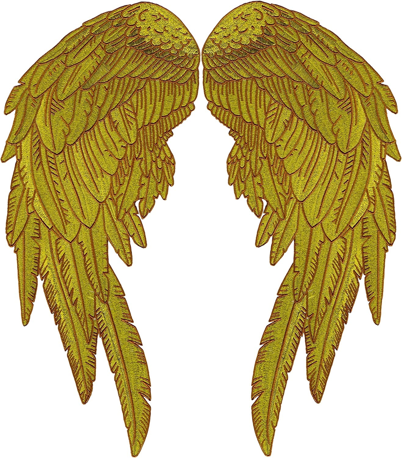Gold Metallic Angel Wing Patches 14" | "Saints & Sinners" Realistic ...
