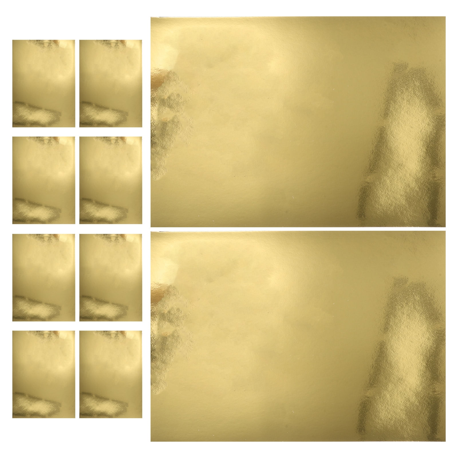 Gold Metallic Paper Sheets 10 Sheets A4 Size Foil Mirror Cardstock ...