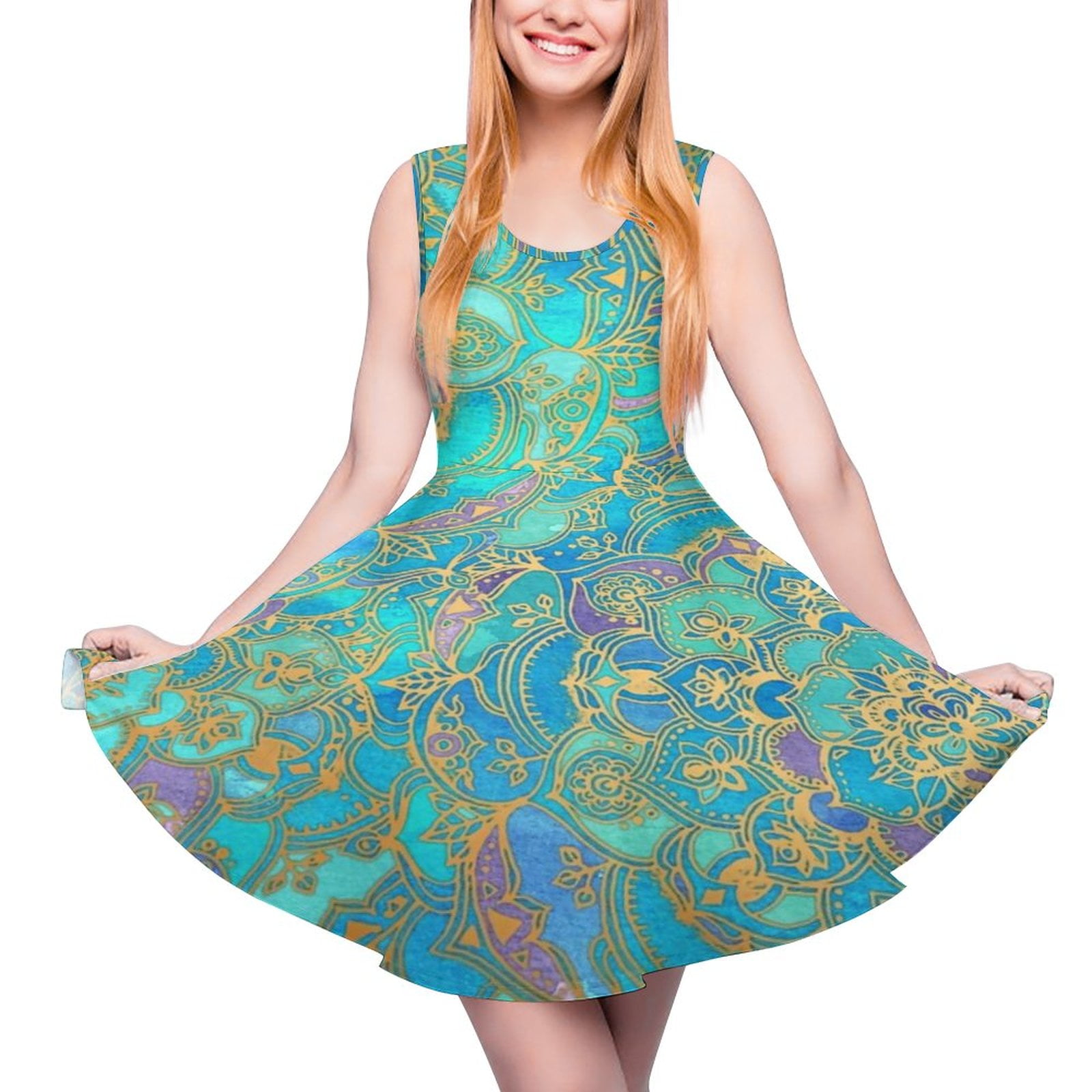 Gold Metallic Texture Dress Abstract Shiny Art Street Wear Dresses ...