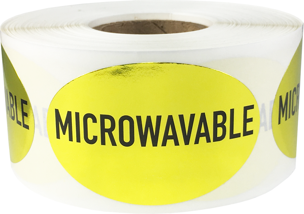 Gold Microwavable Grocery Store Food Labels | 1.25 x 2" inch - 500 Pack ...