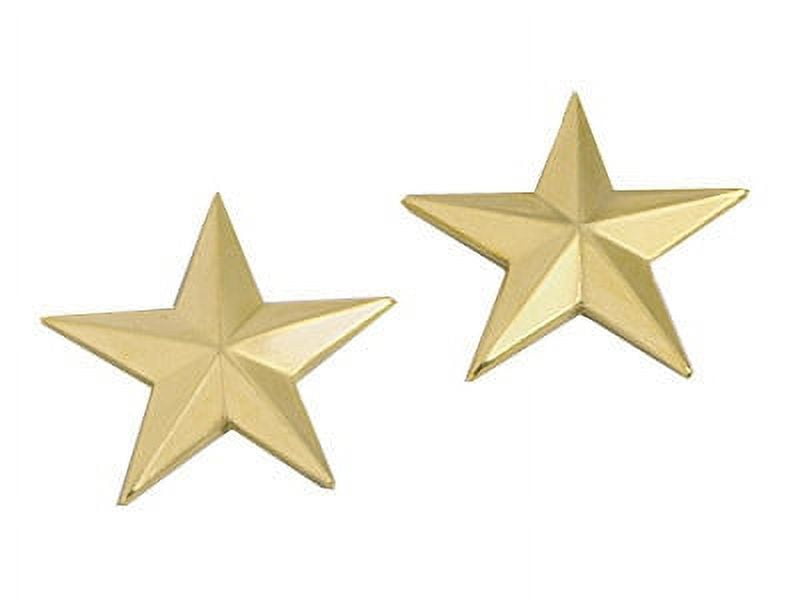 Gold - Military Brigadier General Stars Pin-On Insignia Pair BG ...