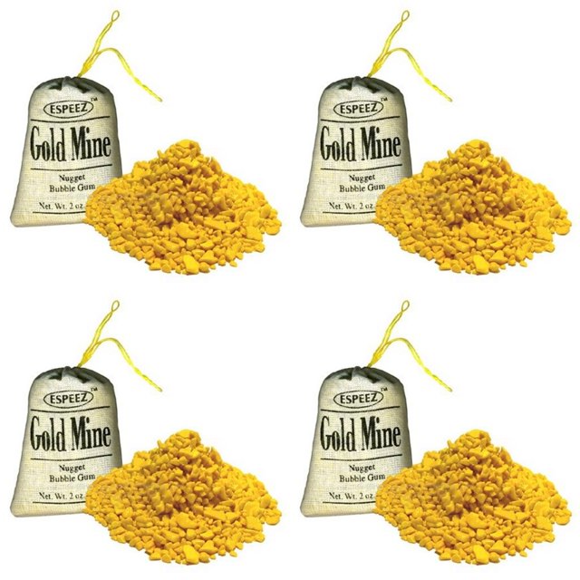 Gold Mine Bubble Gum Nuggets - 2 Oz (24 Pack) - Walmart.com