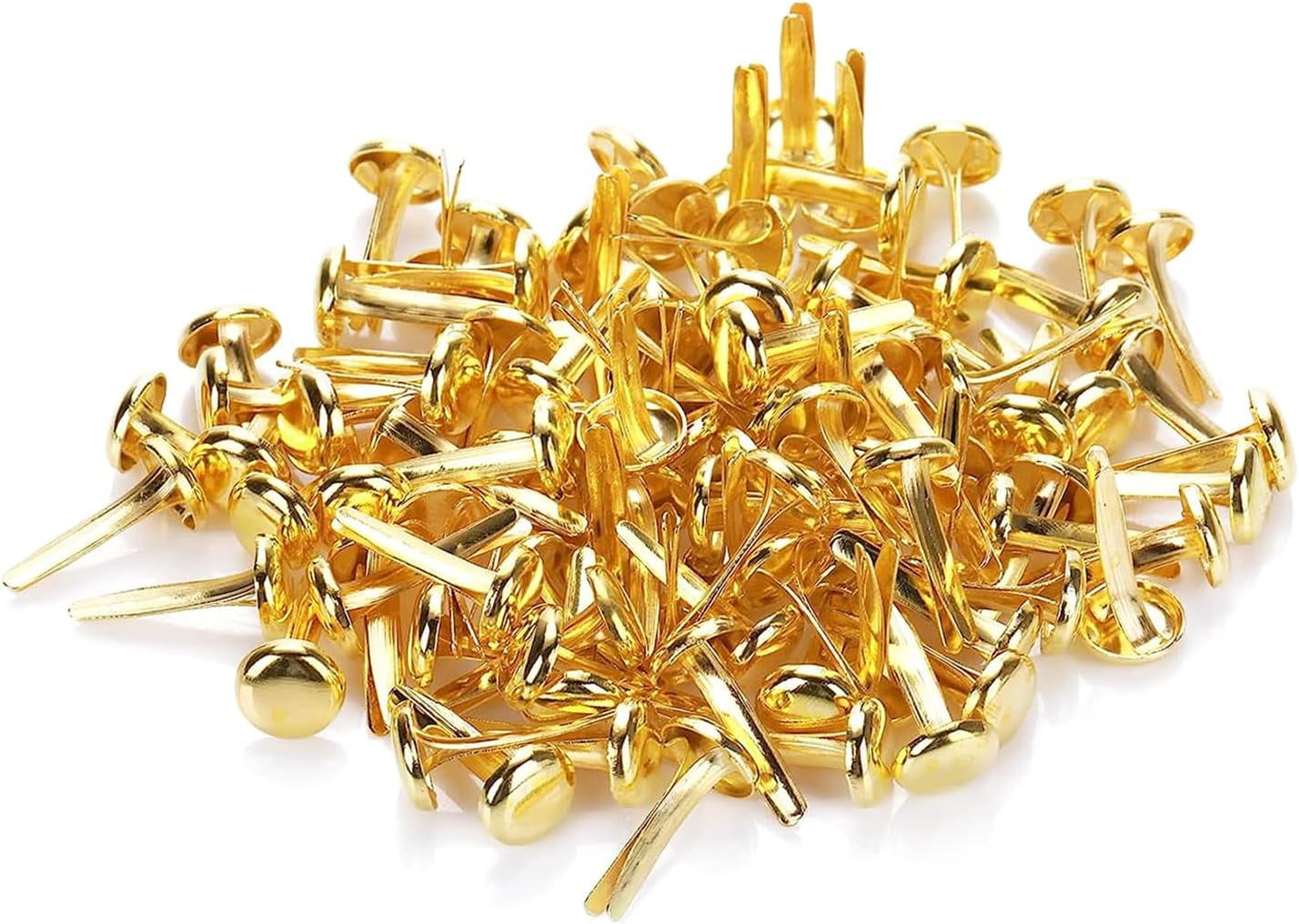 Gold Mini Brads Pattern Bag Clips Round Head Clips Metal Round Head Clips Scrapbooking Brads ...