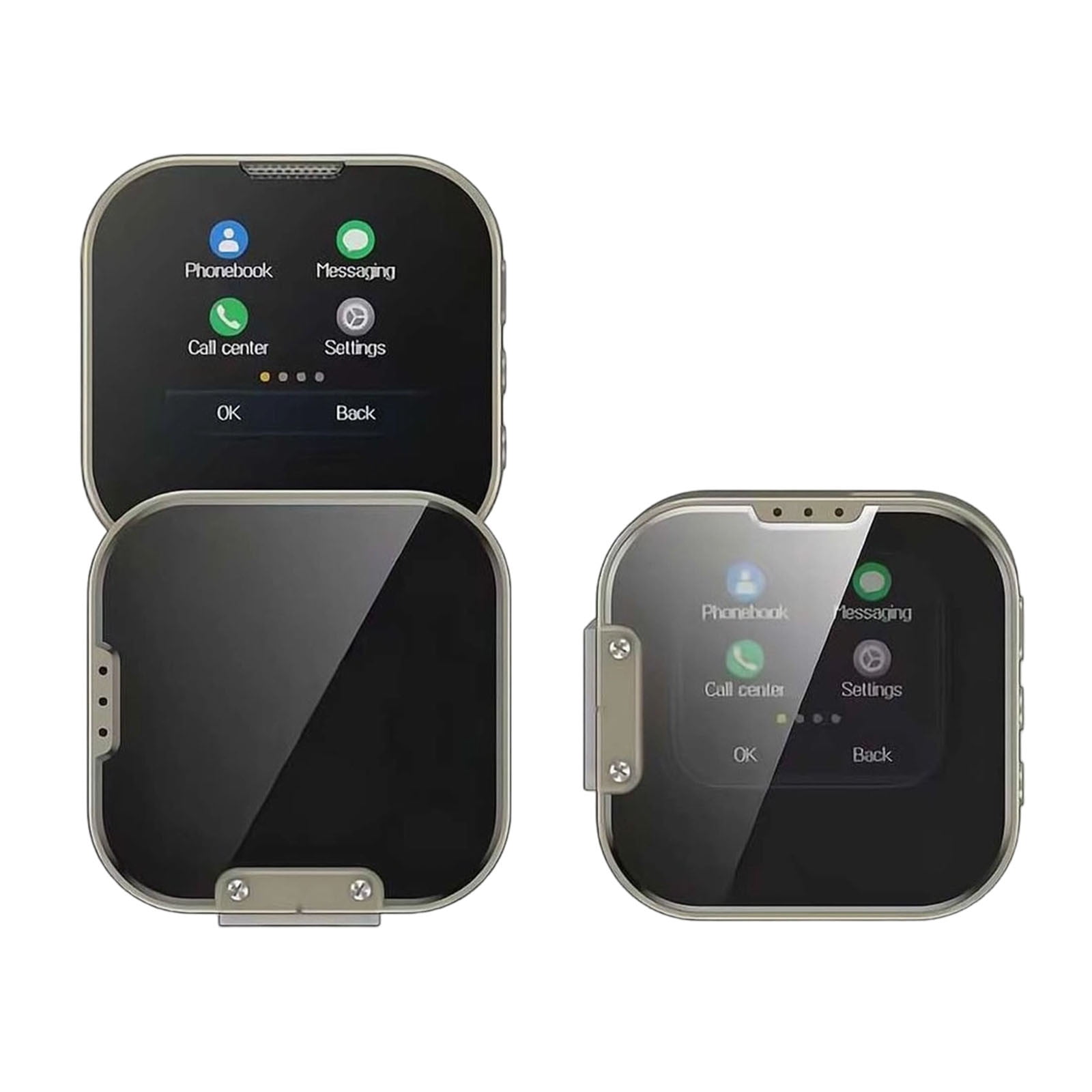 Gold Miniature Flip Mobile Phone With Rotating Screen Dual Sim 2G For ...