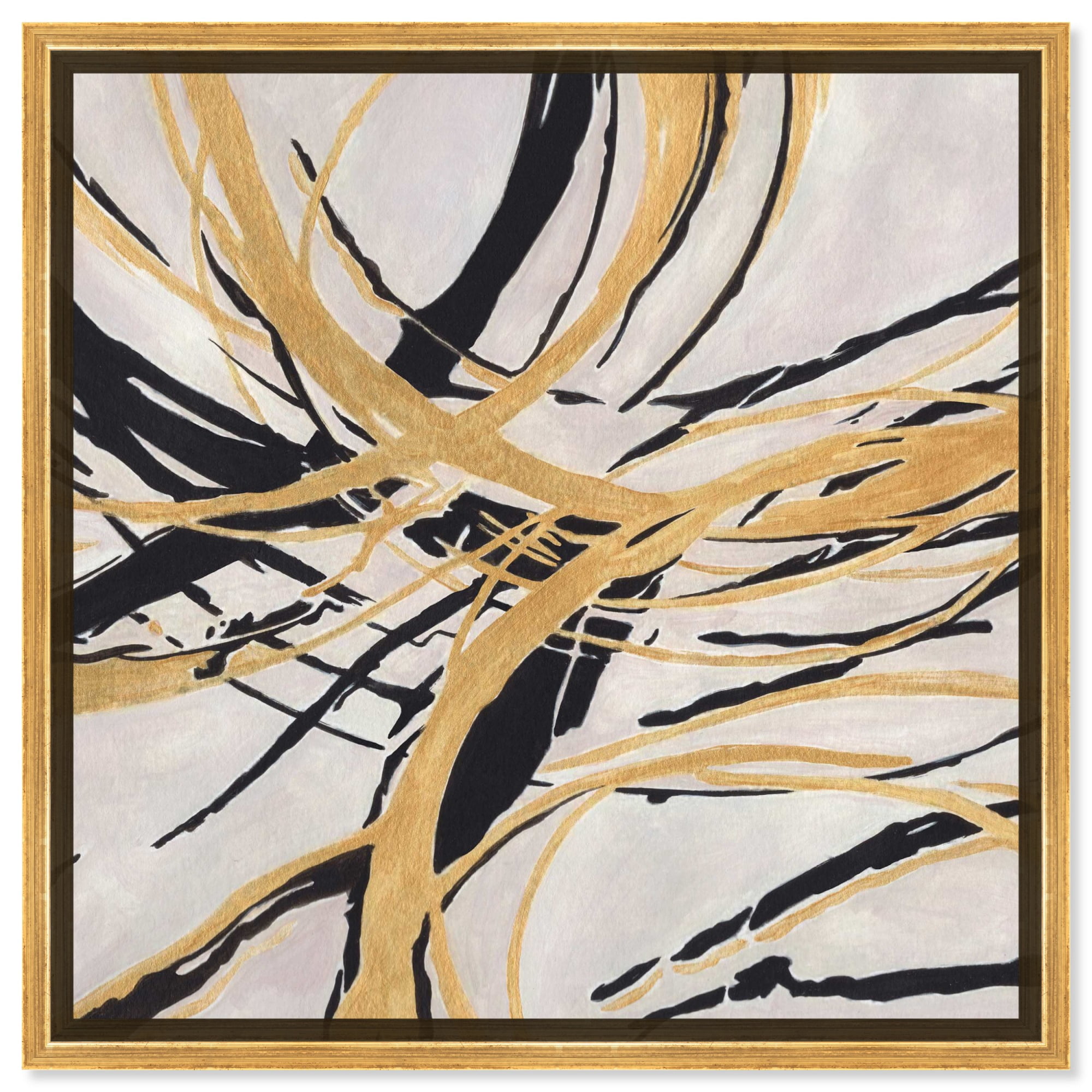 Gold Miracle Canvas Gemstone Abstract Art by Art Remedy, Gold Frame, 12 ...