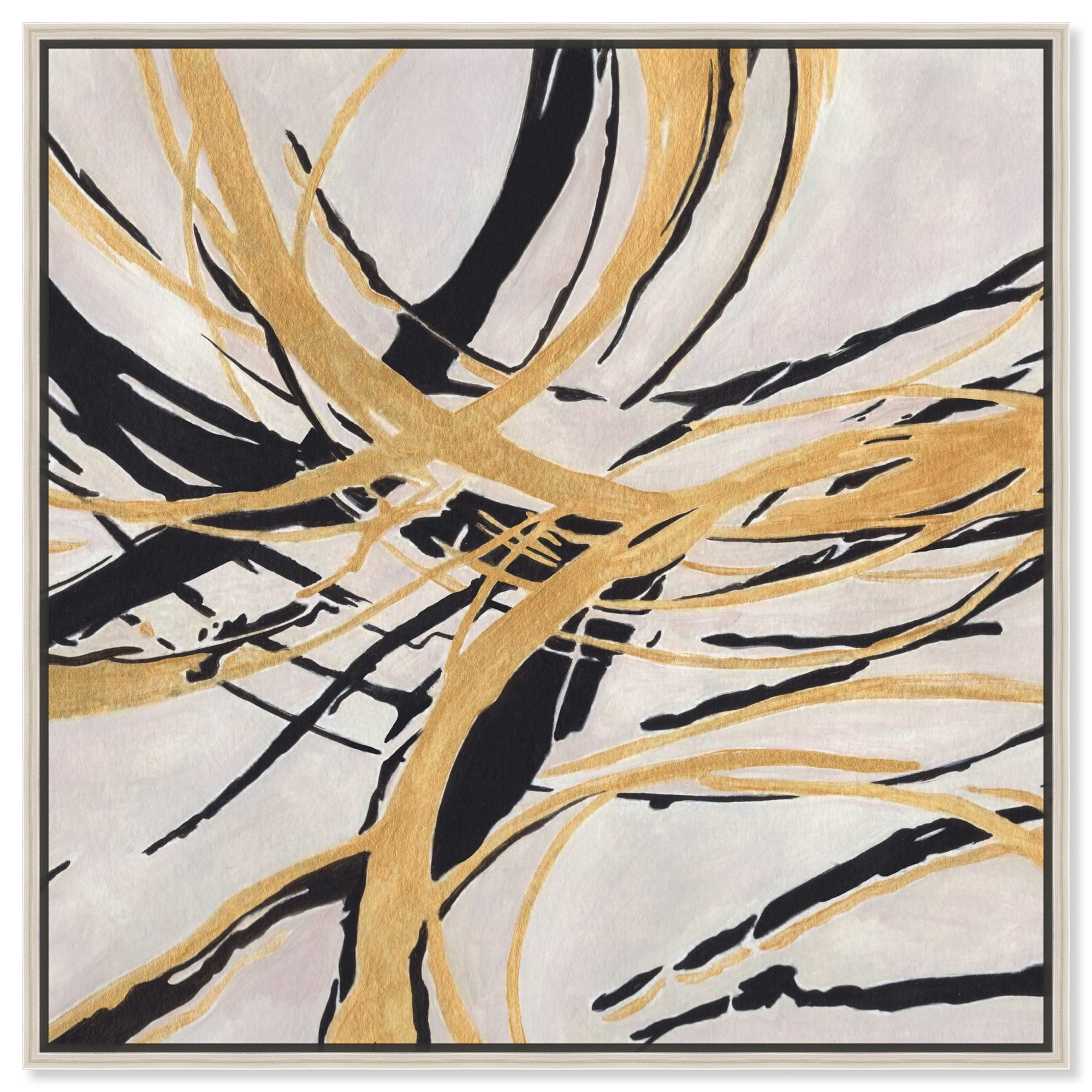 Gold Miracle Canvas Gemstone Abstract Art by Art Remedy, Silver Frame ...