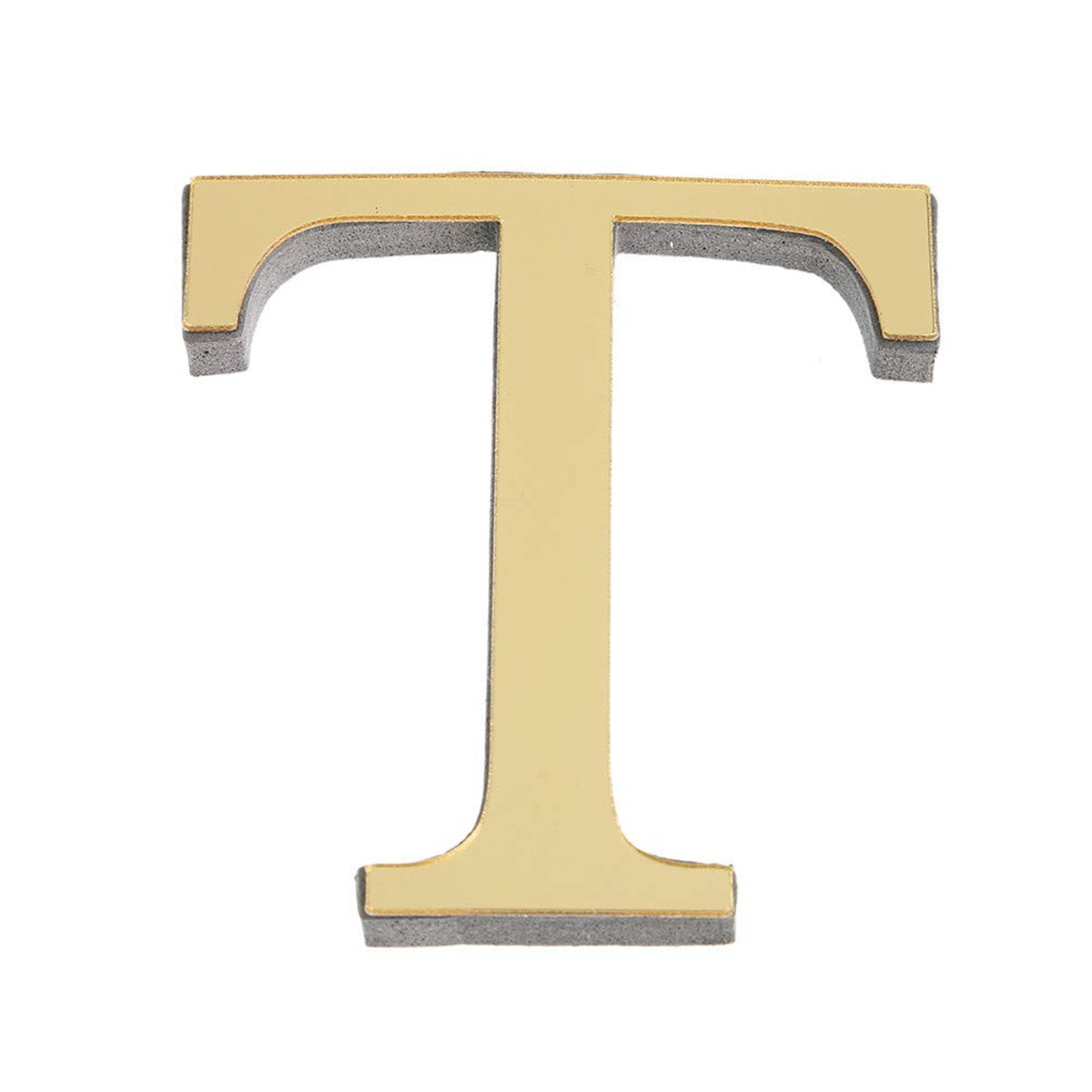 Gold Mirror Letter A Wall Sticker - 3D Acrylic Alphabet Decal for Home ...