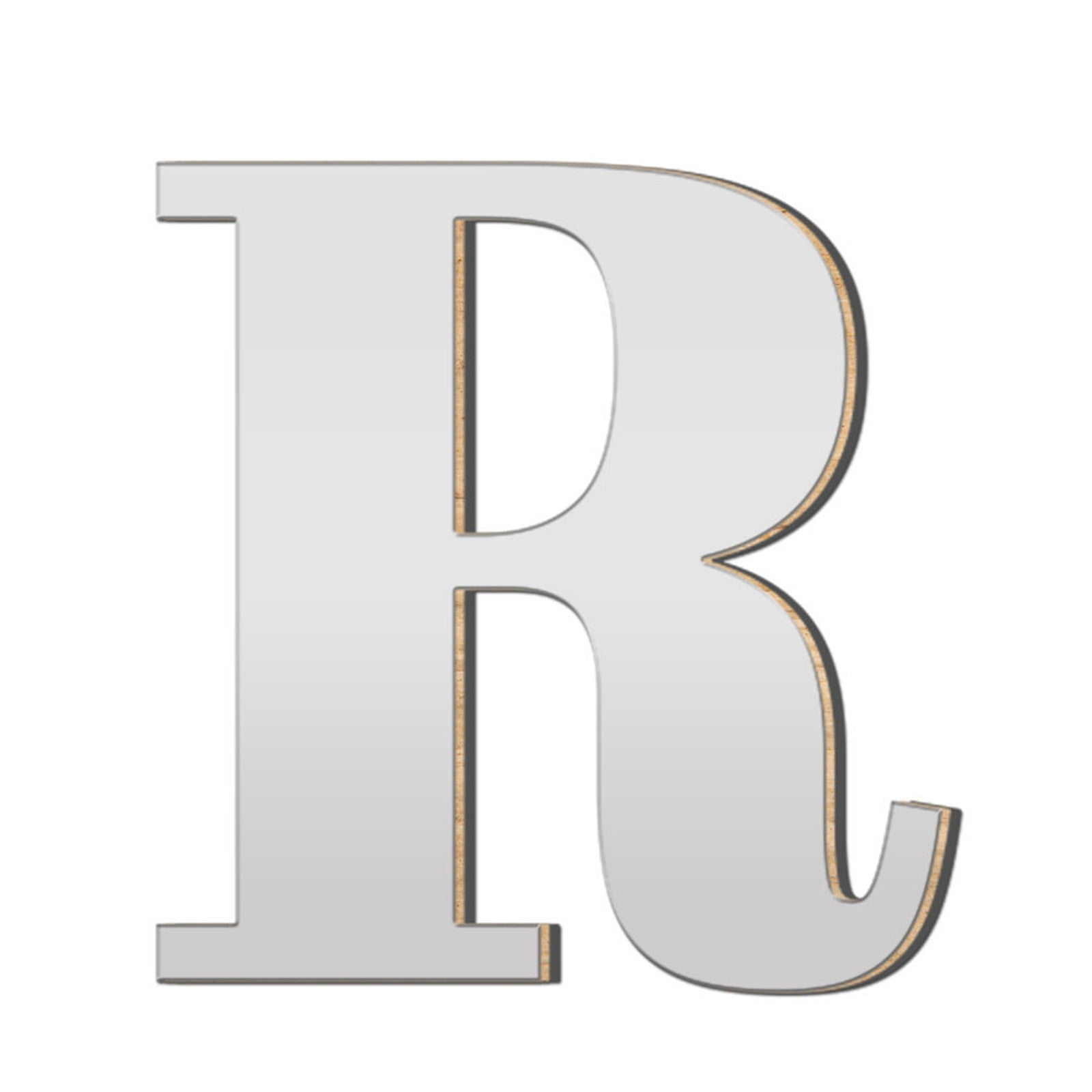Gold Mirror Letter A Wall Sticker - 3D Acrylic Alphabet Decal for Home ...