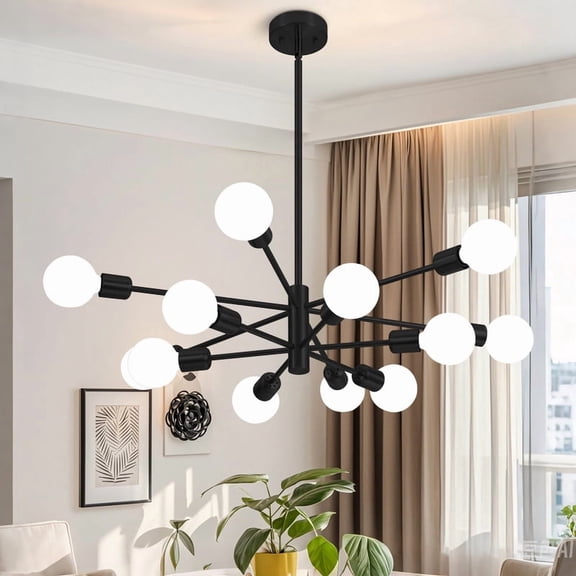 Bella Depot Industrial 6-Light Metal Chandelier Island Pendant Light ...