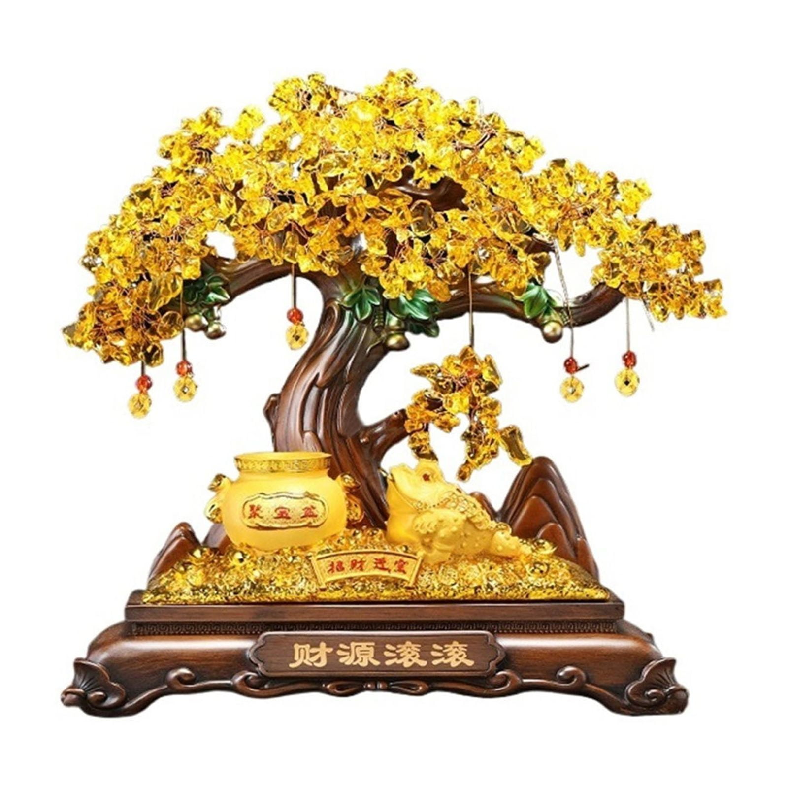 Gold Money Frog Citrine Tree, Crystal Money Tree, Feng Shui Money Tree ...