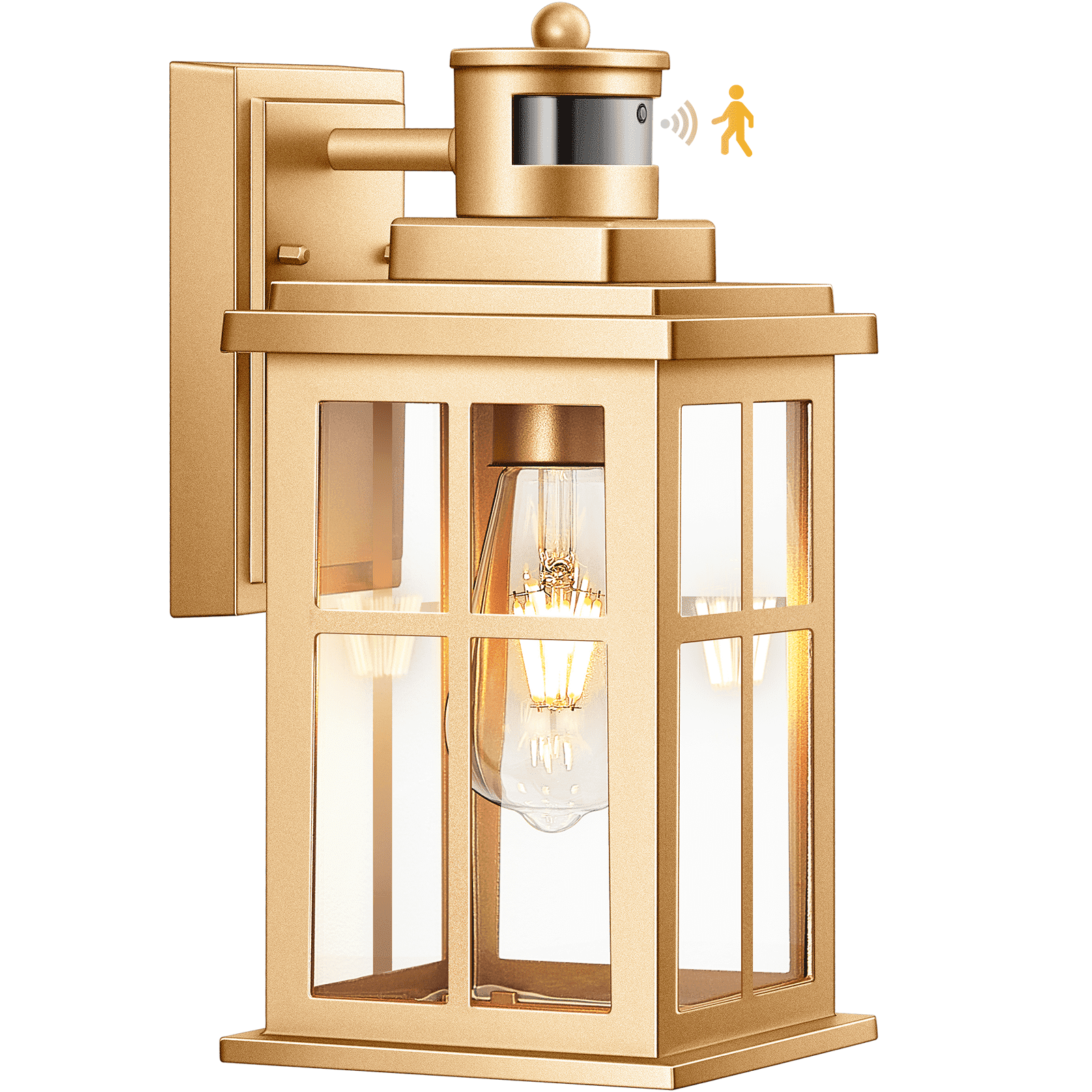 OPAXIS Gold Motion Sensor Outside Lights for House, Modern Dusk to Dawn ...