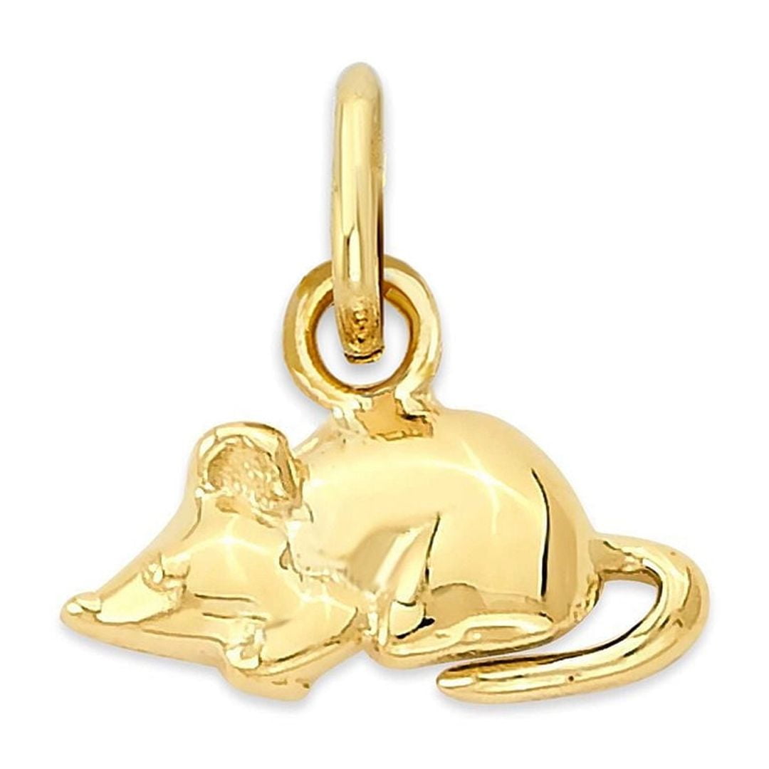10k/14k Gold Mouse Charm, Year of the Rat Pendant, Personalized Pet ...