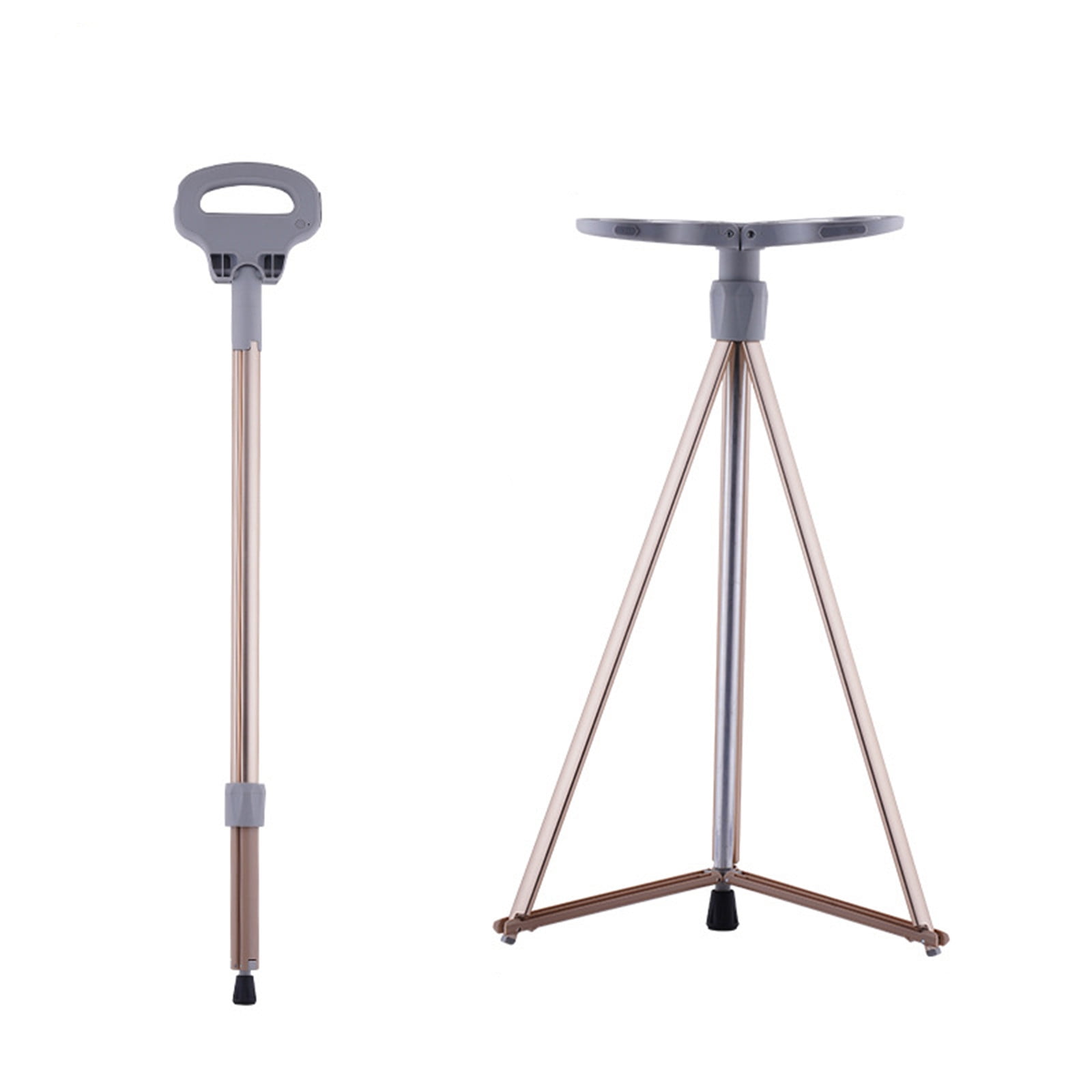 Gold Multi Functional Climbing Crutch Aluminum Alloy Telescopic Stool ...