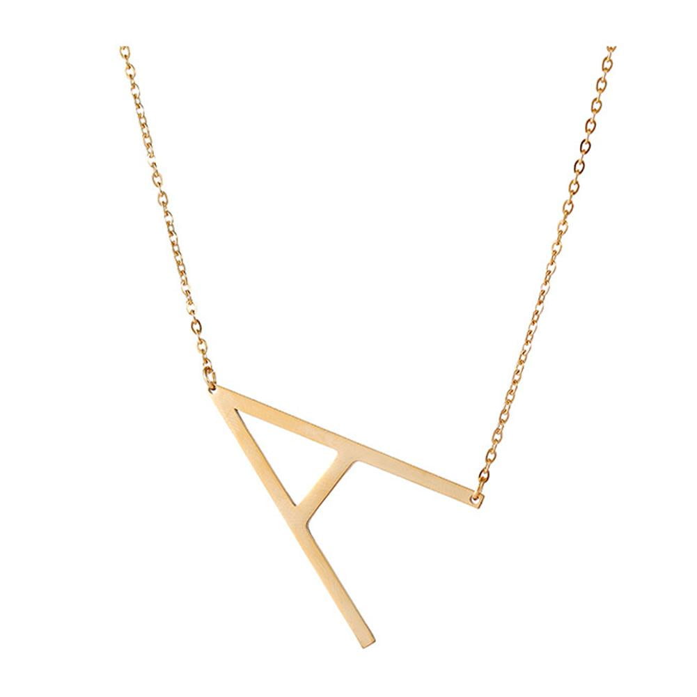 Gold Multi Layer Initial 26 Letters ABCD Necklace Gift New J5 G6X8 ...