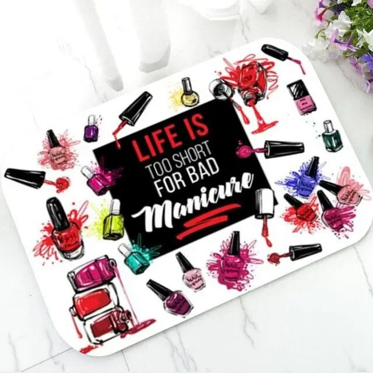 Gold Nail Salon Makeup Entrance Doormat Home Decoration Beauty Nails ...