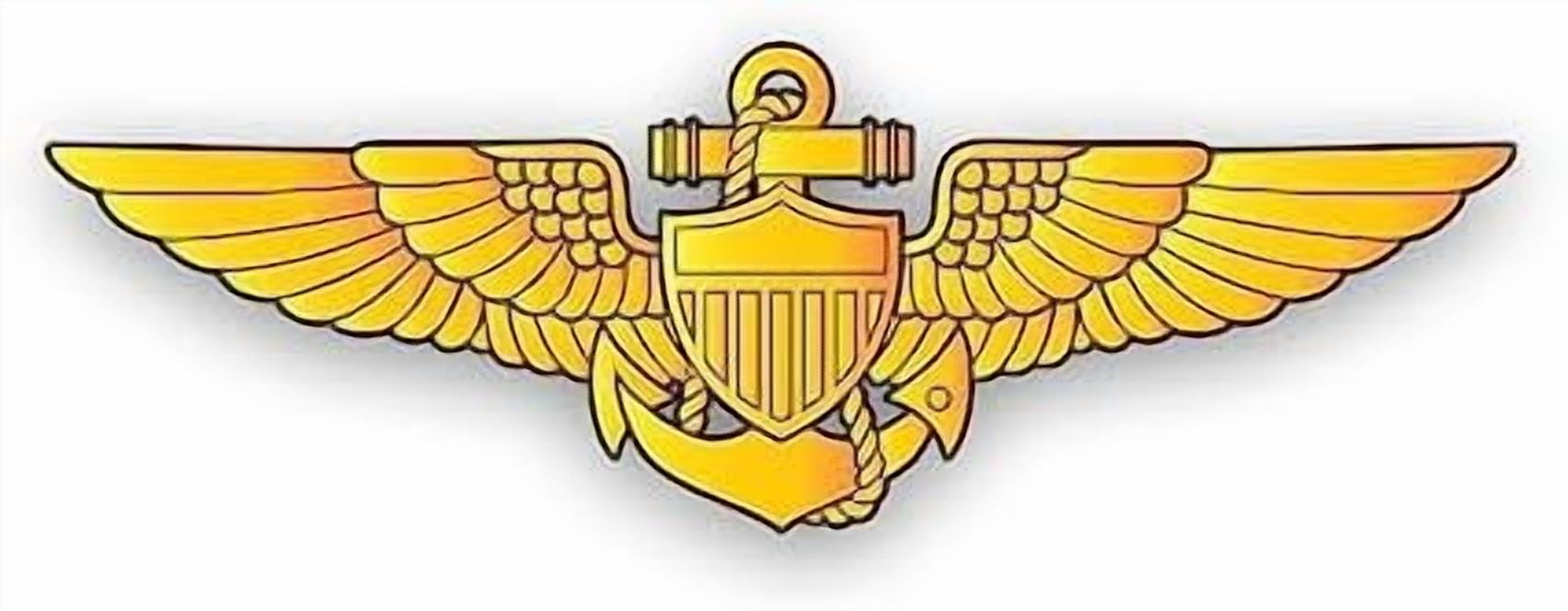 Gold Navy Aviator Wings Sticker Decal - Self Adhesive Vinyl ...